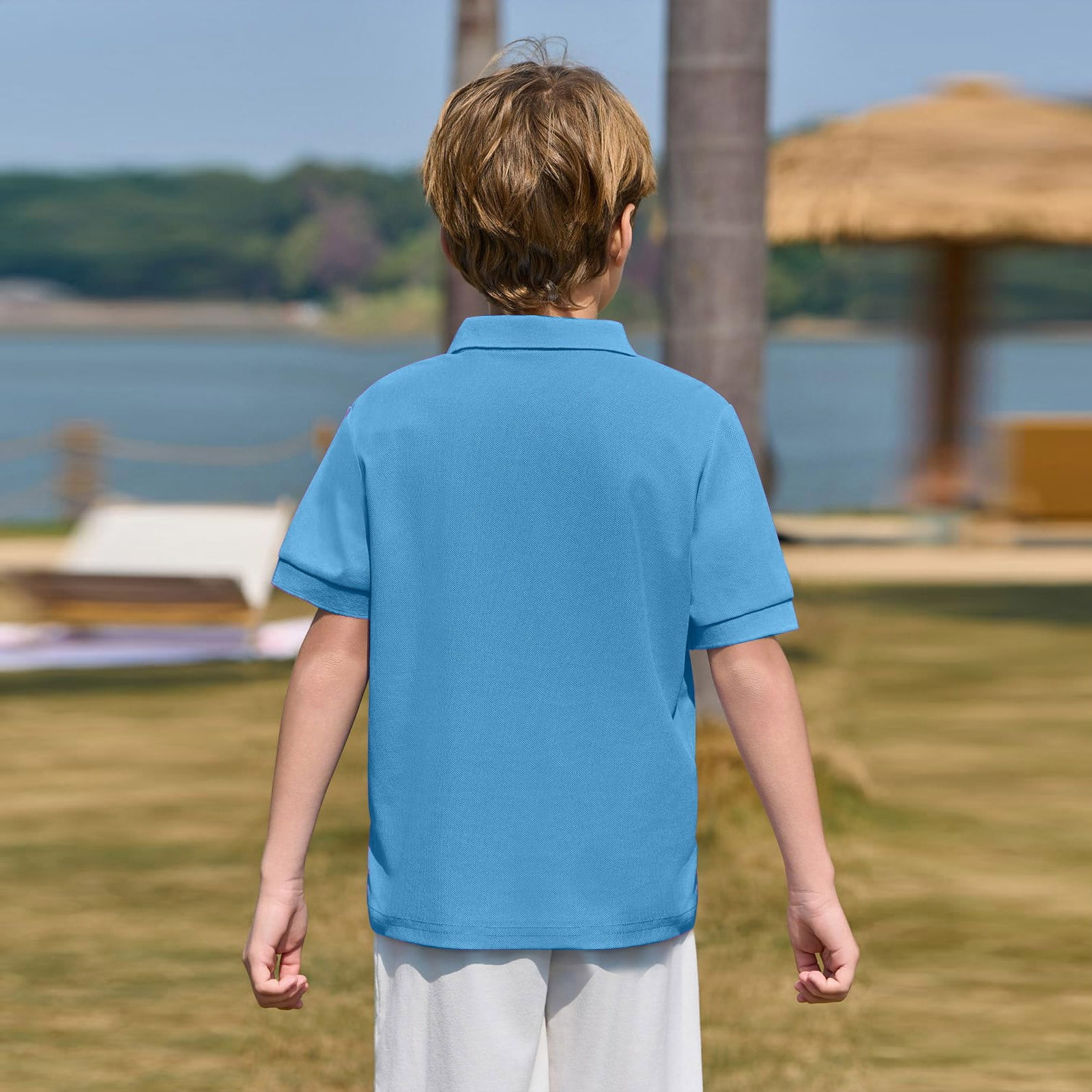 Boy's Golf Polo Shirt School Uniform - Moisture Wicking Athletic Short ...