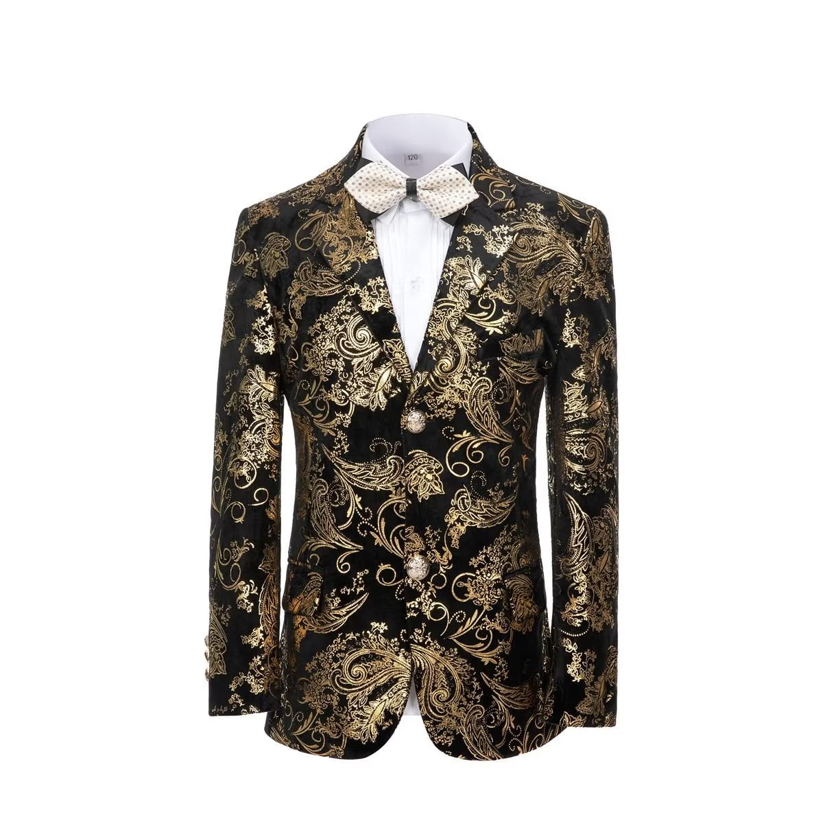 Boy's Gorgeous Pattern Suit Jacket, Button Front Lapel Coat, Formal ...