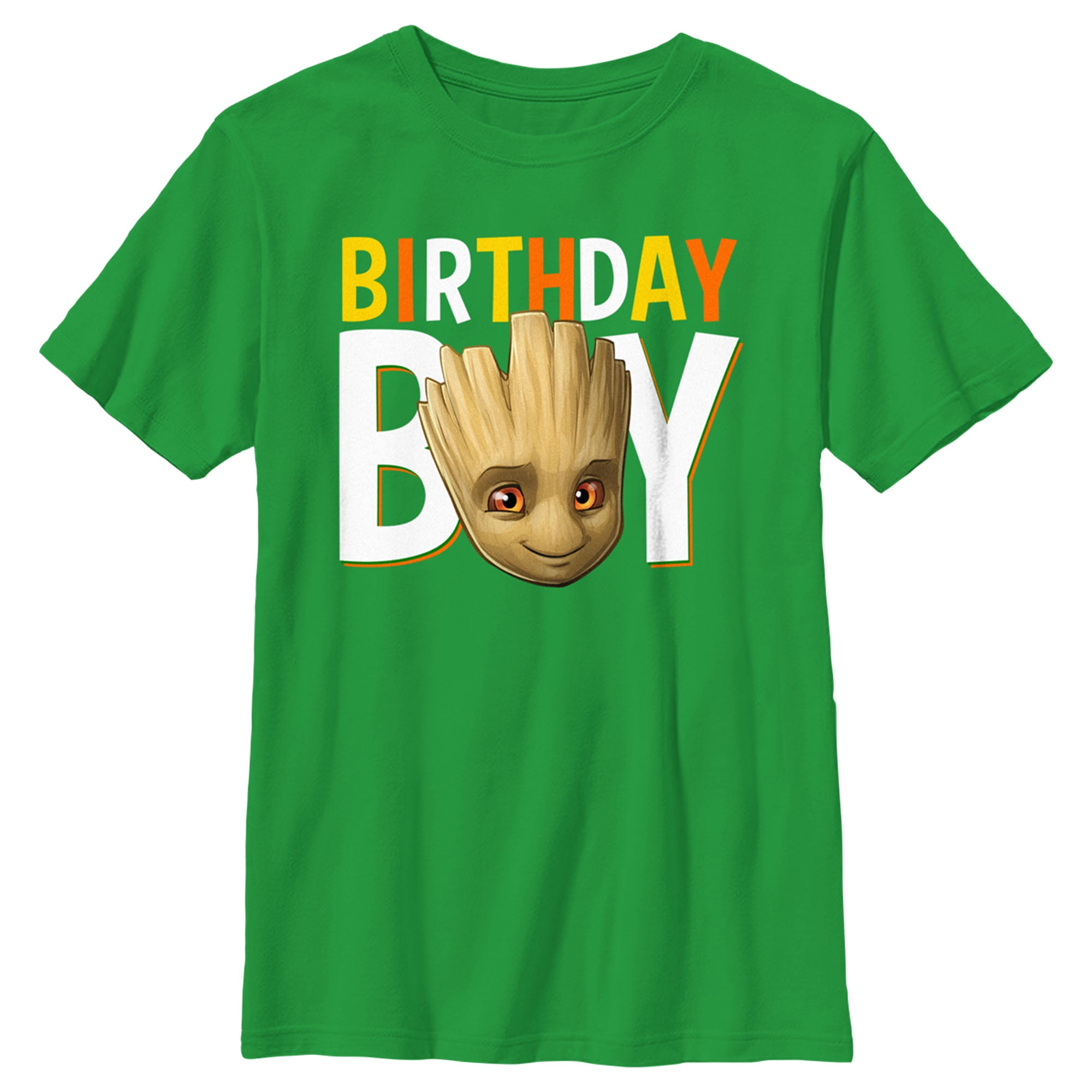Boy's Guardians of the Galaxy Birthday Boy Groot Graphic Tee Kelly ...