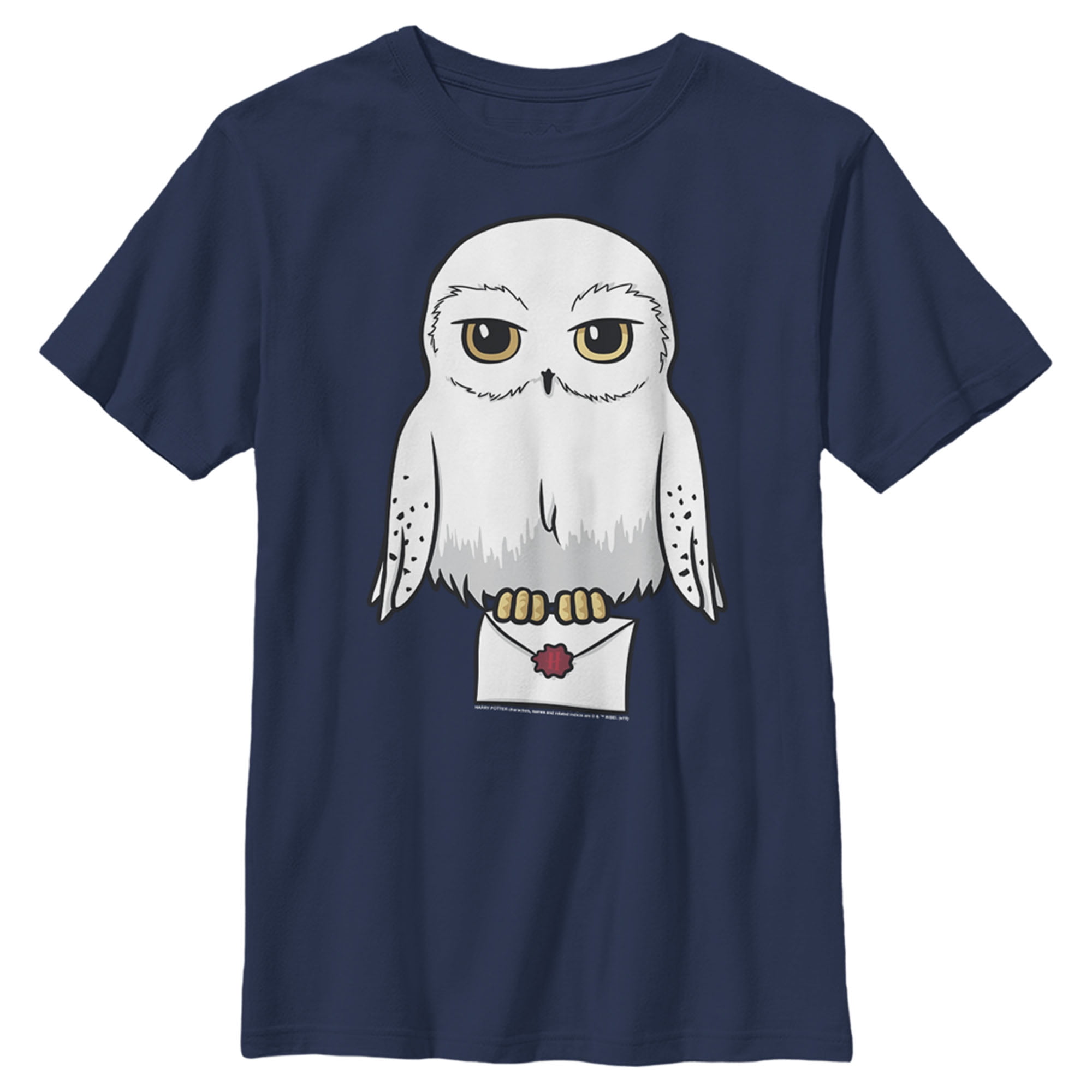 Boys' Husky Harry Potter Cartoon Hedwig Letter Graphic Tee Navy Blue ...