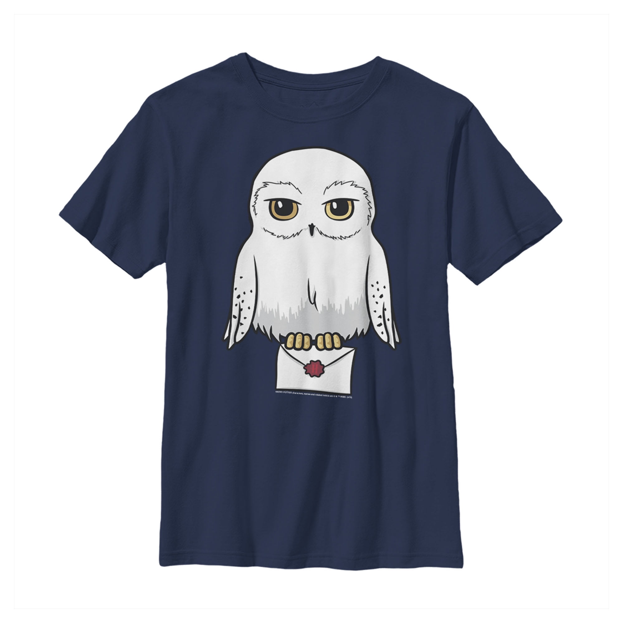 Harry Potter Boy's Hedwig Graphic Tee, Navy Blue, X-Large, Hogwarts ...