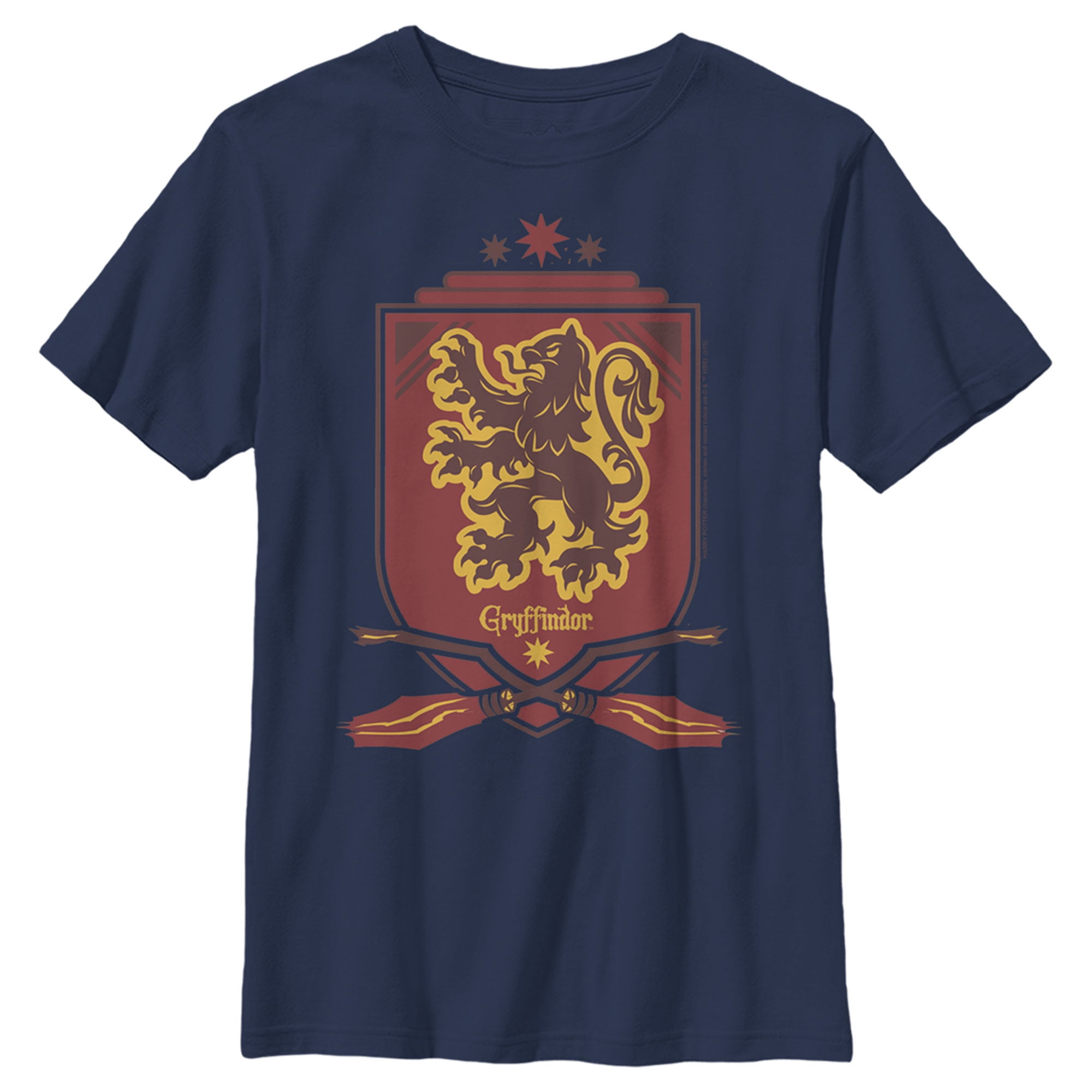 Boy's Harry Potter Gryffindor House Shield Graphic Tee Navy Blue Medium ...