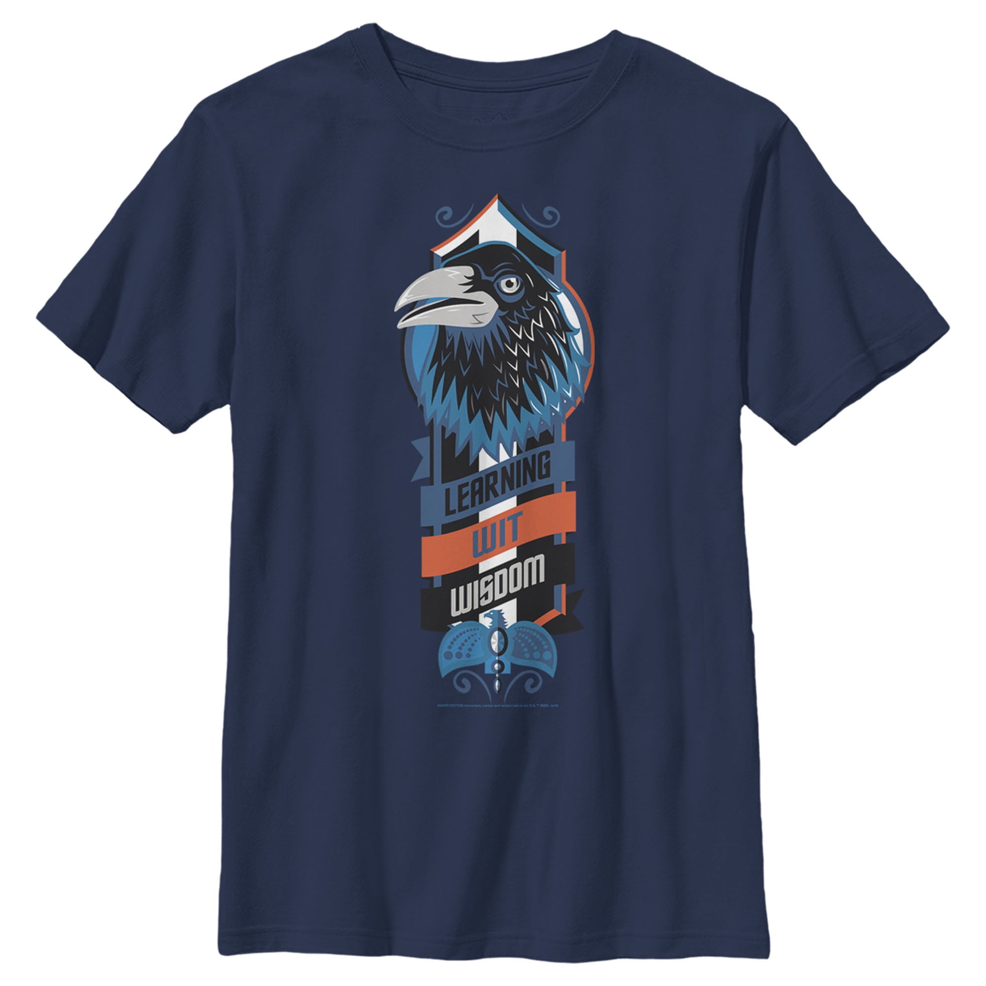 Boy's Harry Potter Ravenclaw Bird Emblem Graphic Tee Navy Blue Medium ...