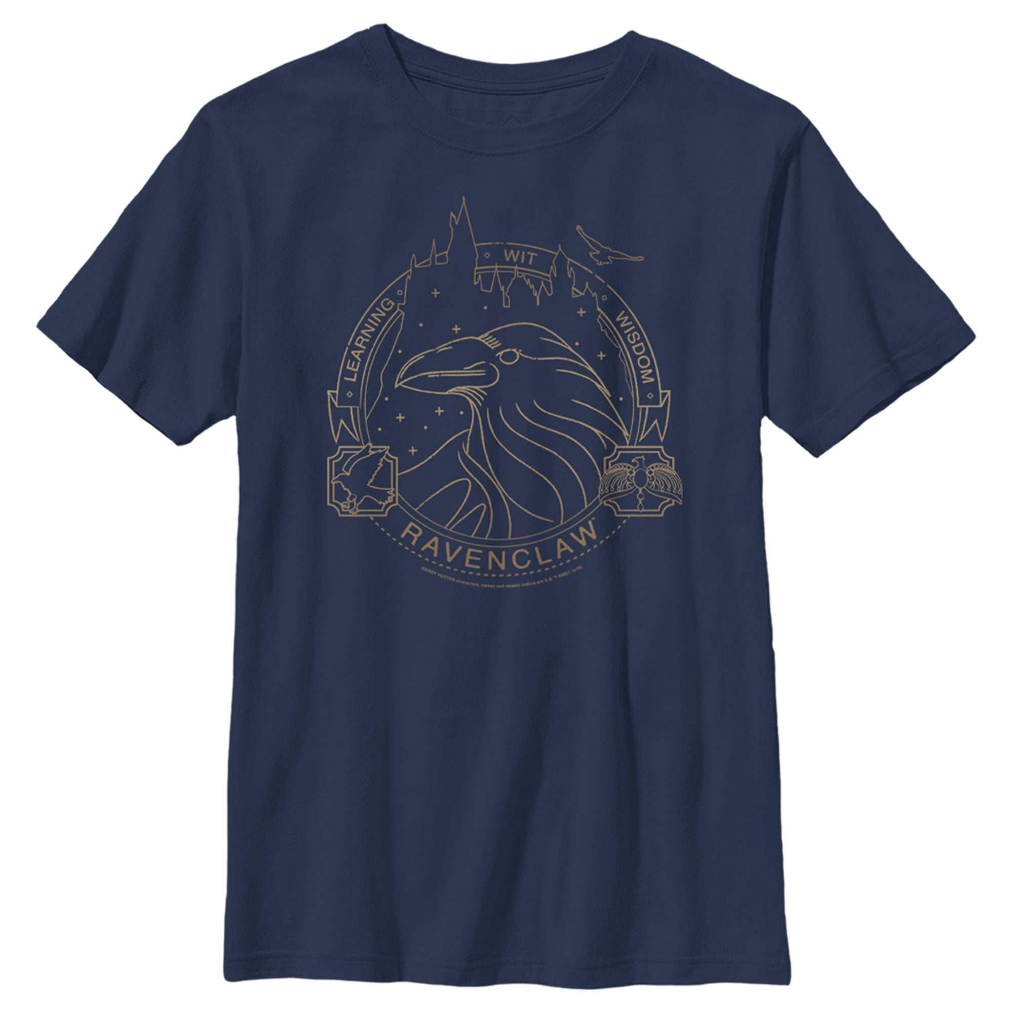 Boy's Harry Potter Ravenclaw House Emblem Graphic Tee Navy Blue Large ...