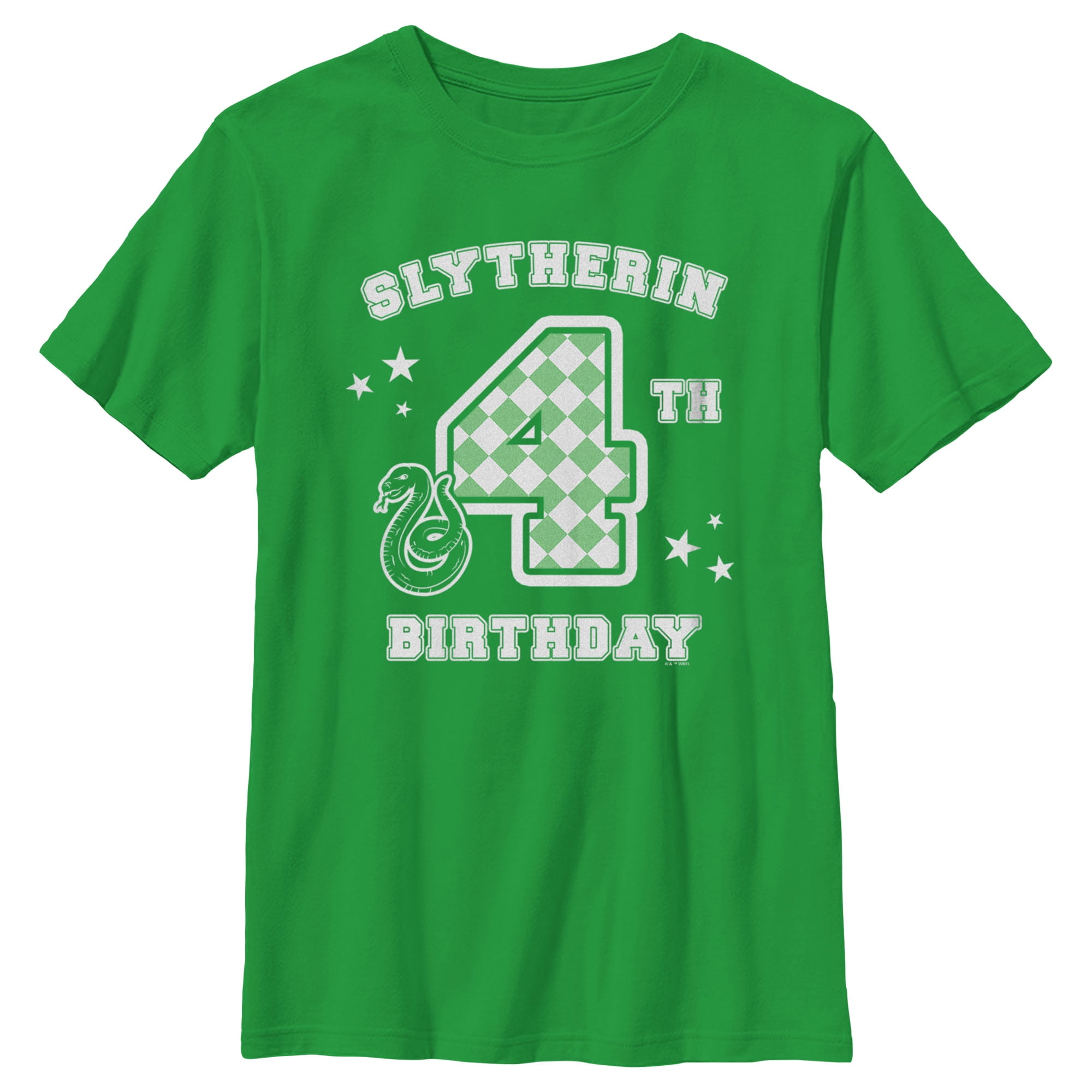 Boy's Harry Potter Slytherin 4th Birthday Graphic Tee Kelly Green ...