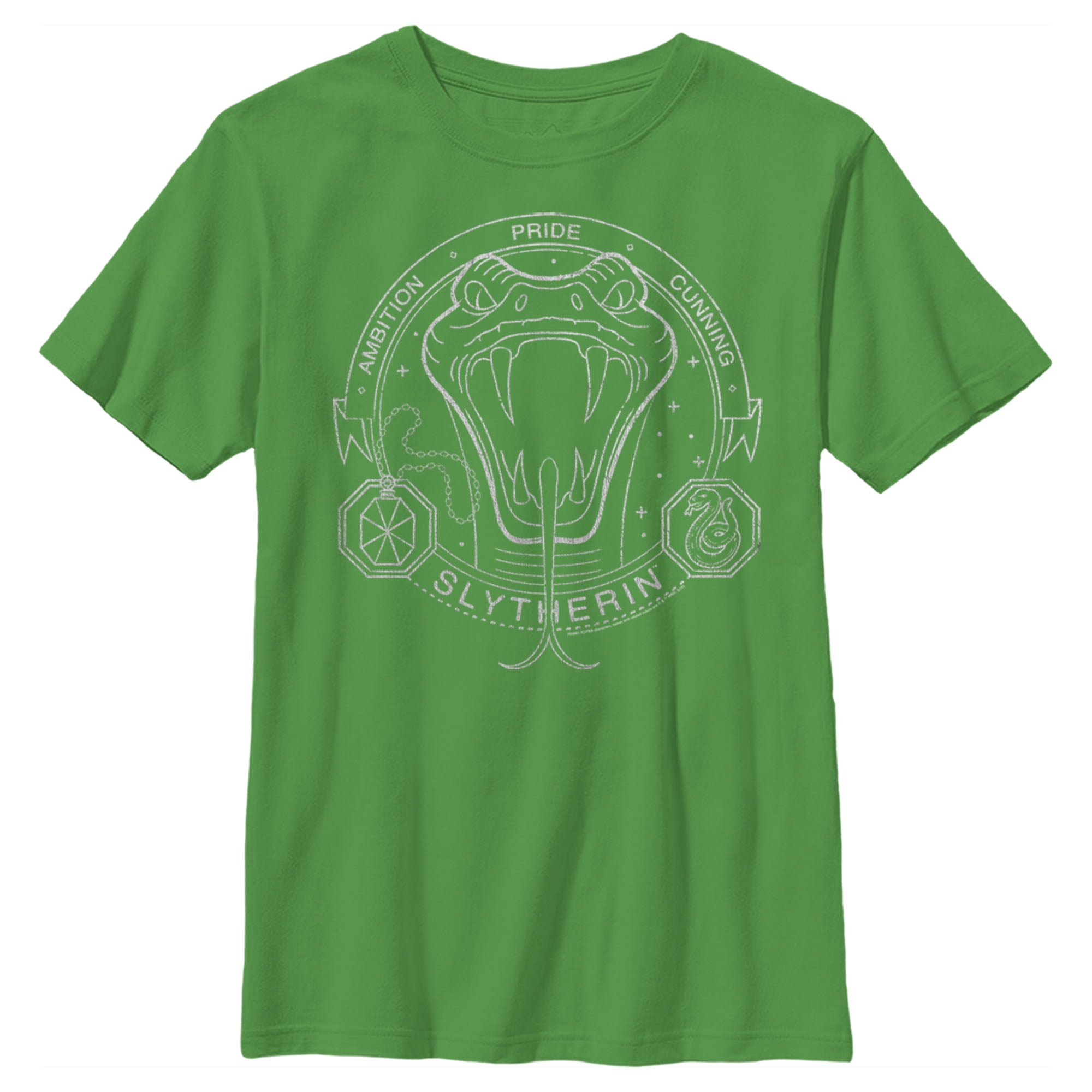 Boy's Harry Potter Slytherin Snake Logo Graphic Tee Kelly Green Small ...