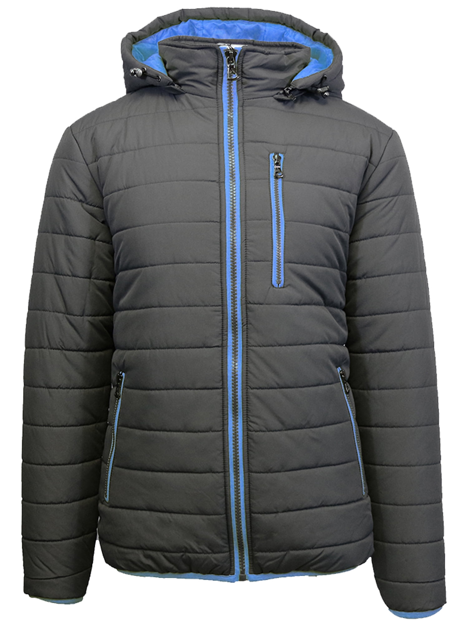 Boy's Heavy Puffer Jacket Coat With Detachable Hood - Walmart.com