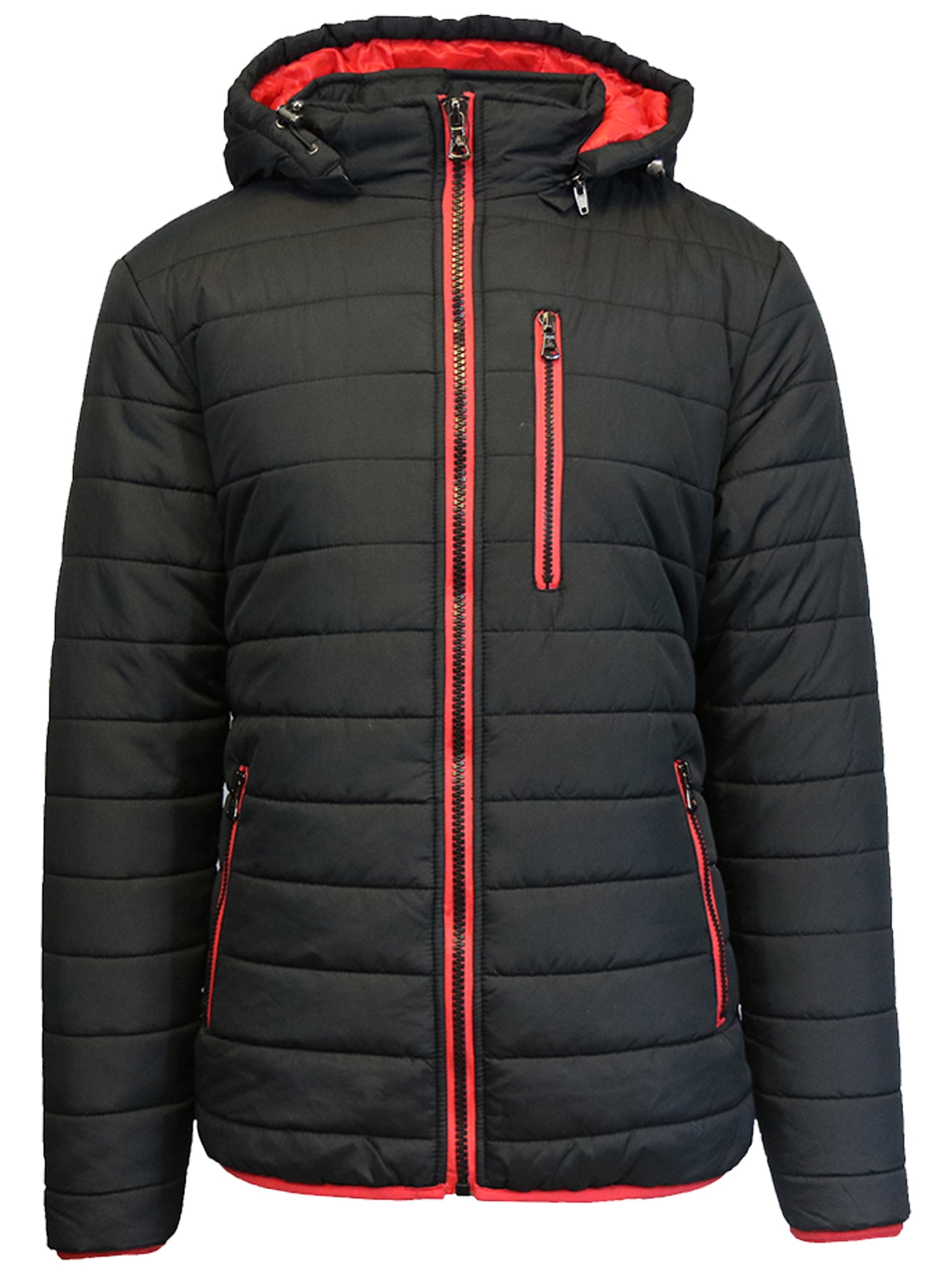 Boy's Heavy Puffer Jacket Coat With Detachable Hood - Walmart.com