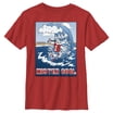 Boy's ICEE Peekaboo Bear Logo Graphic Tee Red Small - Walmart Business ...