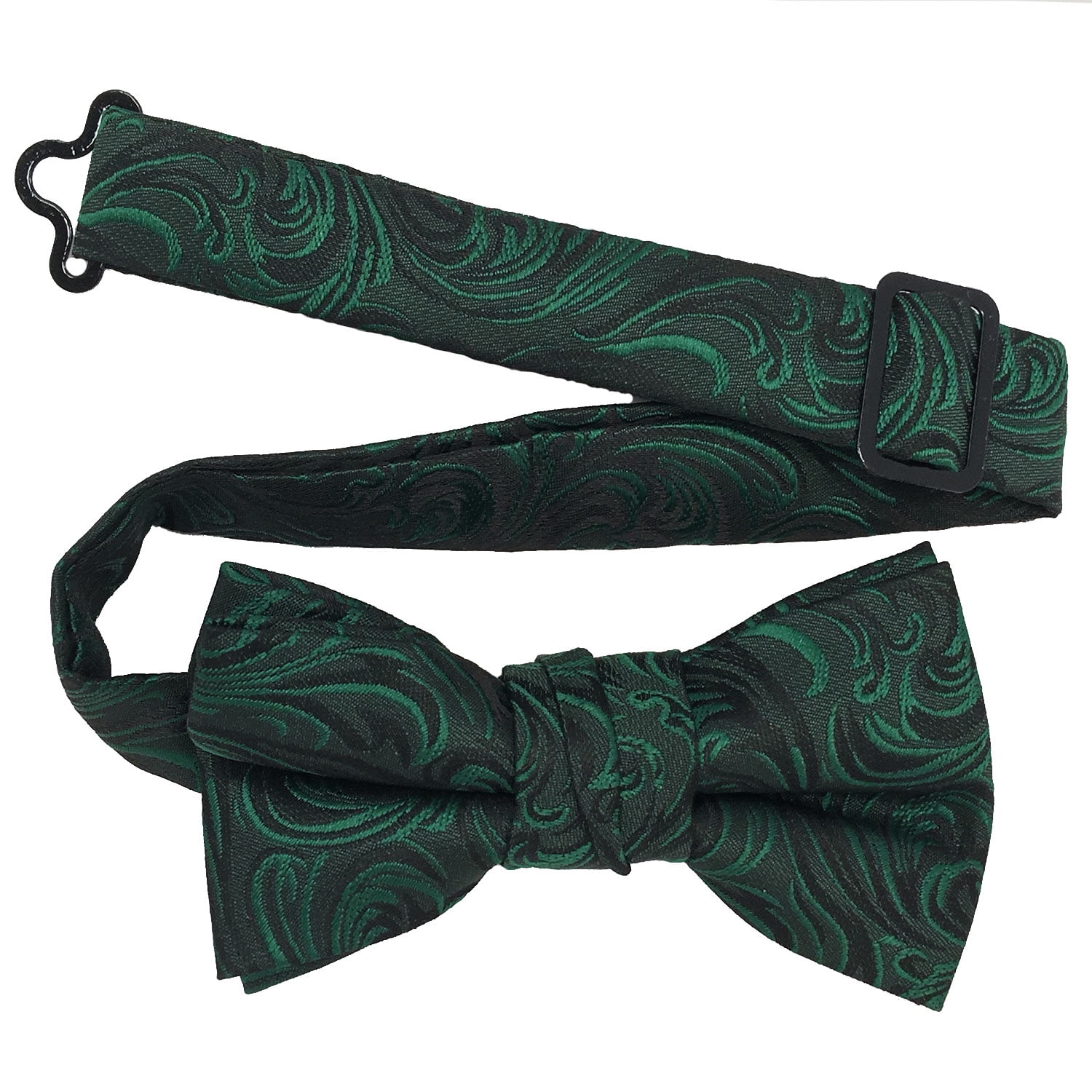Boy’s Imperial Emerald Formal Satin Pre-Tied Bow Tie in a Variety of ...