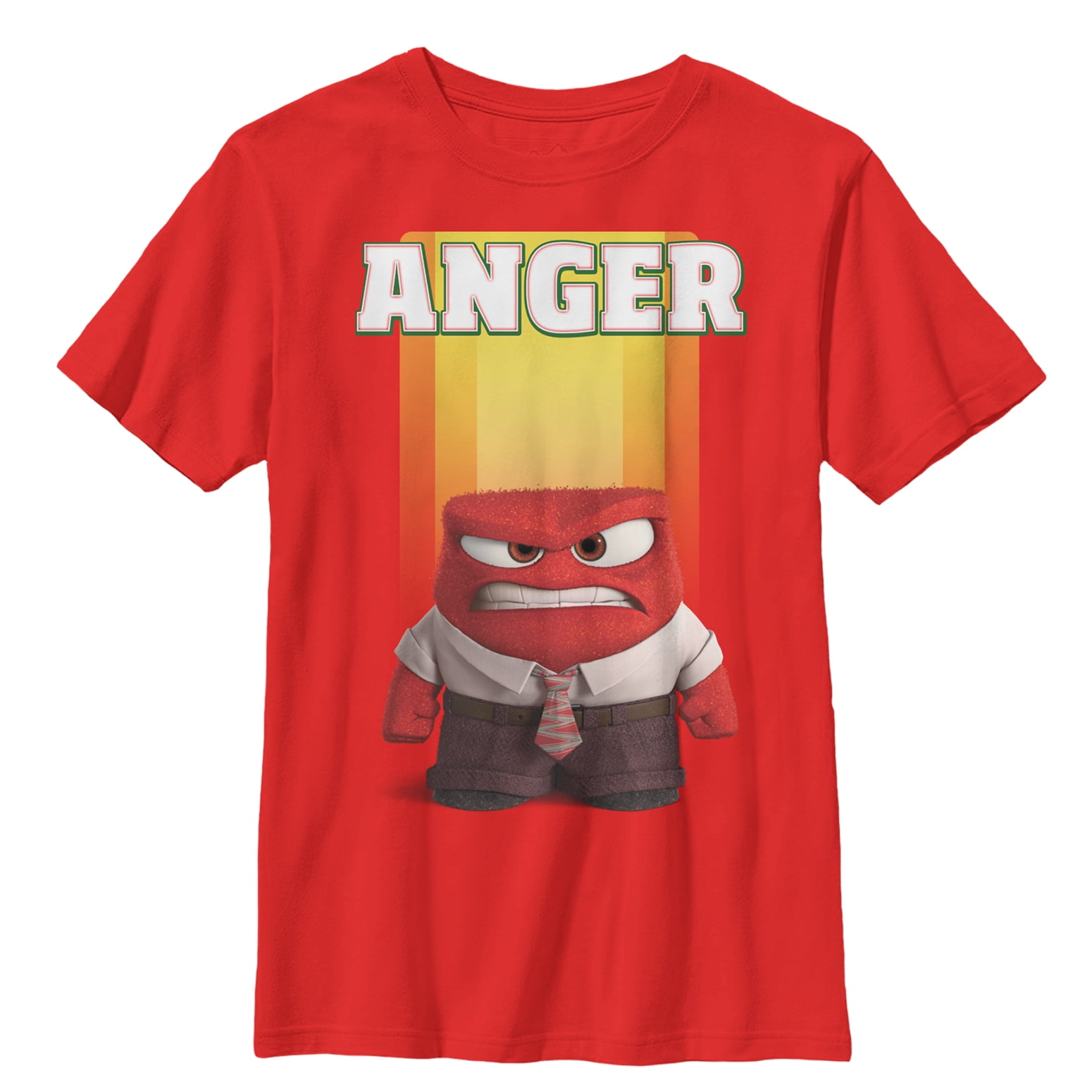 Boy's Inside Out Anger Portrait Graphic Tee Red Large - Walmart.com