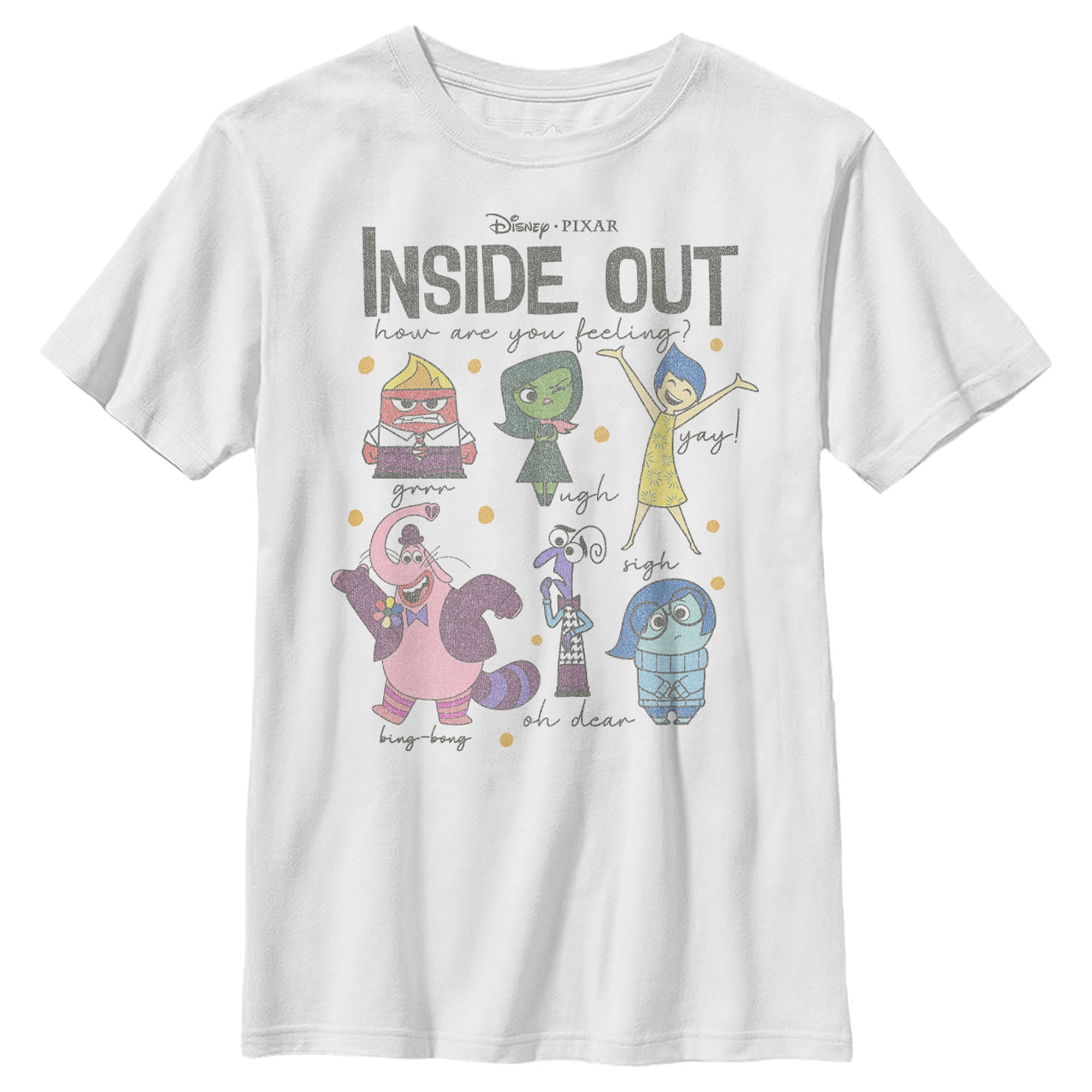 Boy's Inside Out How Are You Feeling Exclamations Distressed Graphic T ...