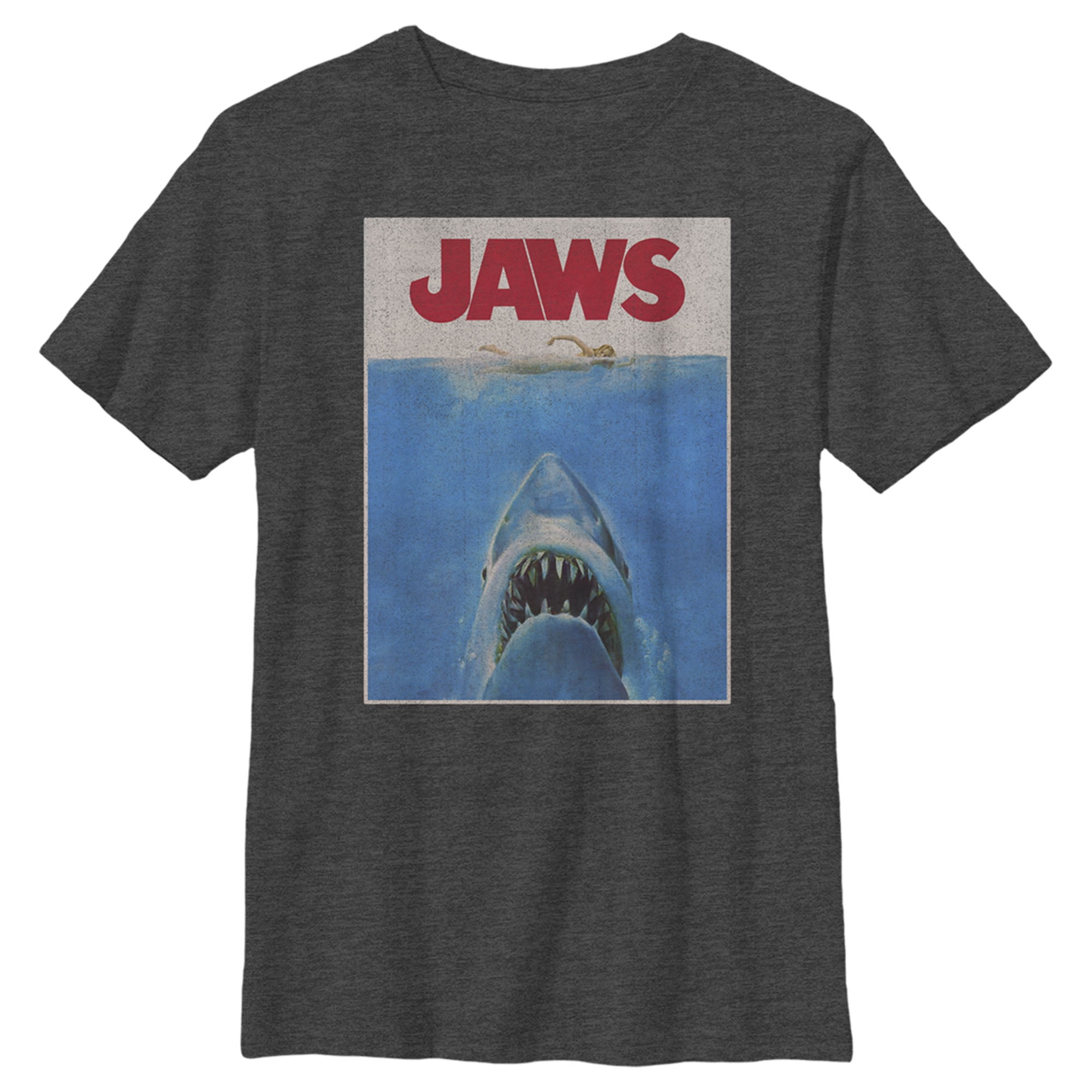Boy's Jaws Retro Distressed Poster Graphic T-Shirt - Walmart.com