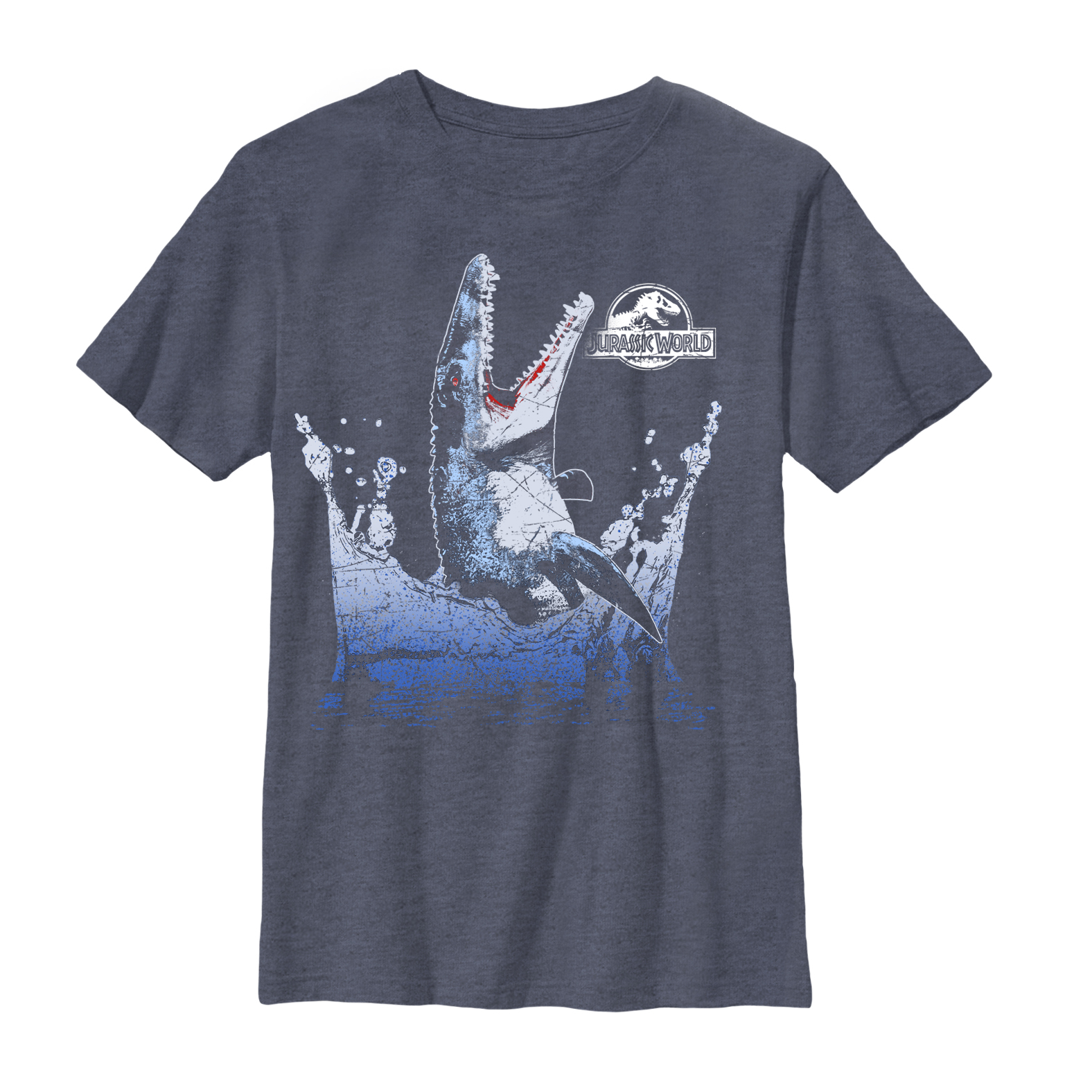 Boy's Jurassic World Mosasaurus Show Graphic Tee Navy Blue Heather ...