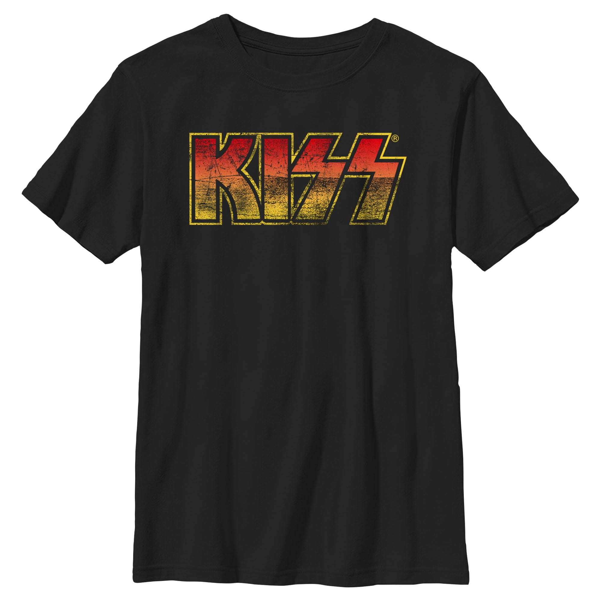 Boy's KISS Classic Logo Graphic Tee Black Medium - Walmart.com