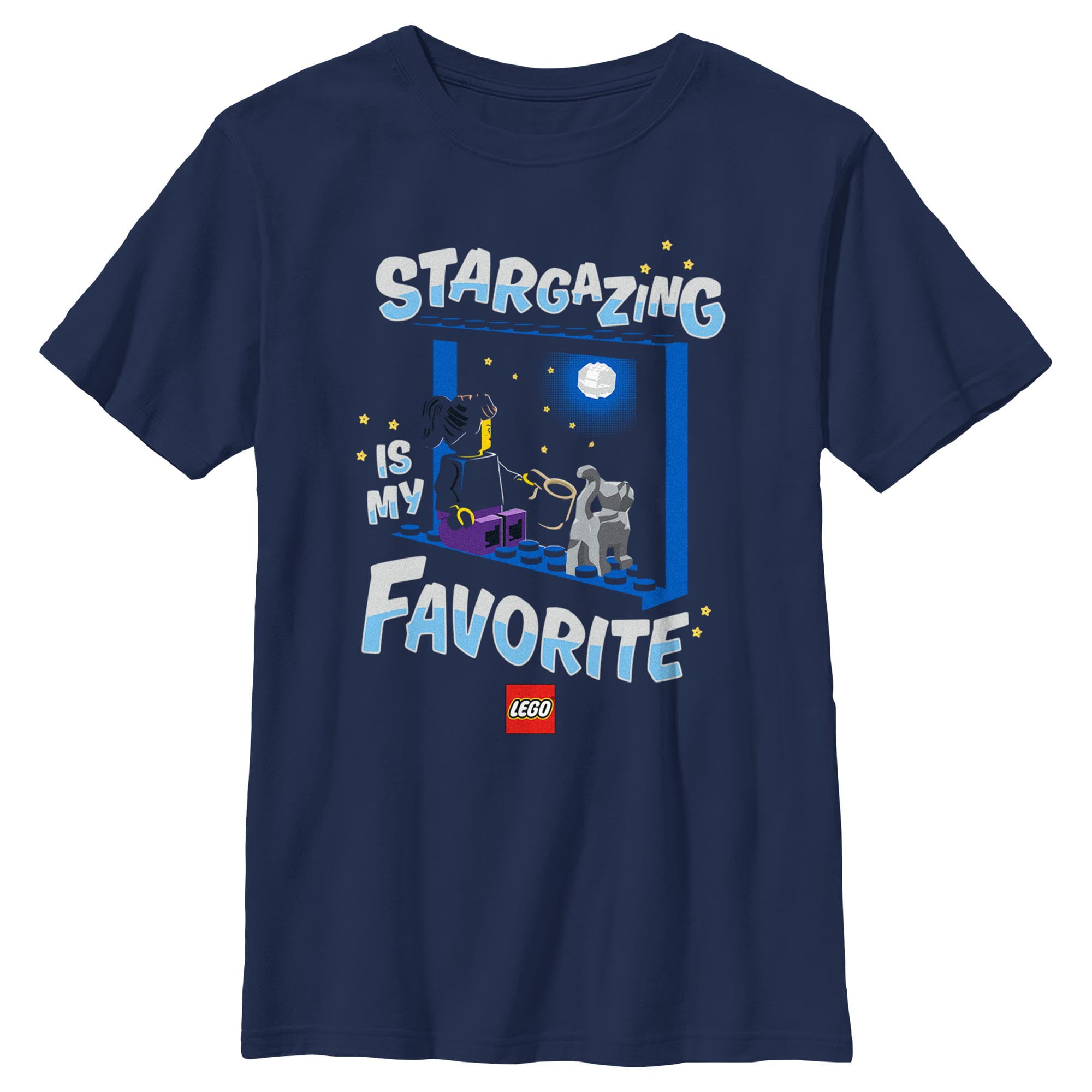 Boy's LEGO Stargazing Is My Favorite Graphic Tee Navy Blue X Large ...