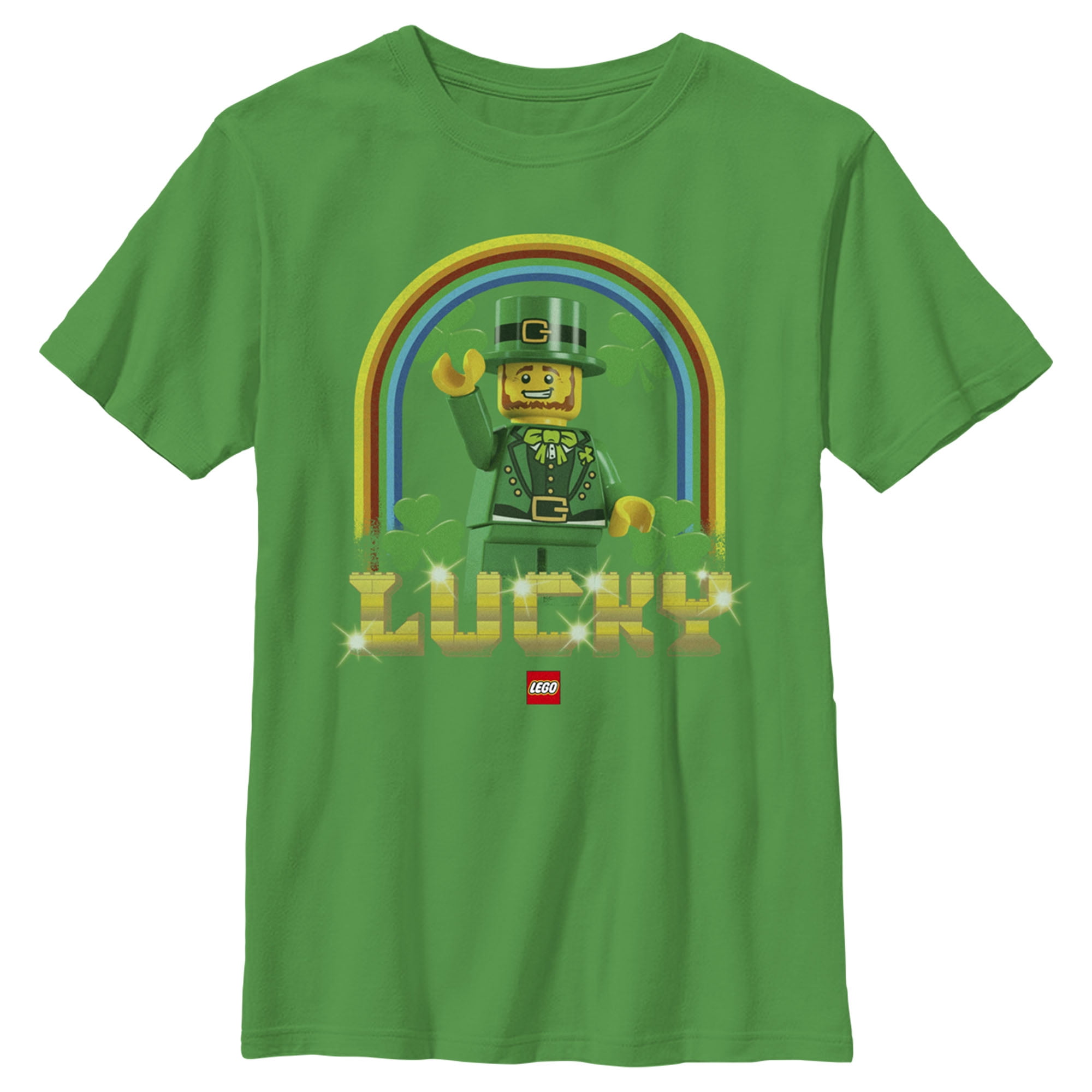 Boy's Lego St. Patrick's Day Lucky Leprechaun Graphic Tee Kelly Green X ...
