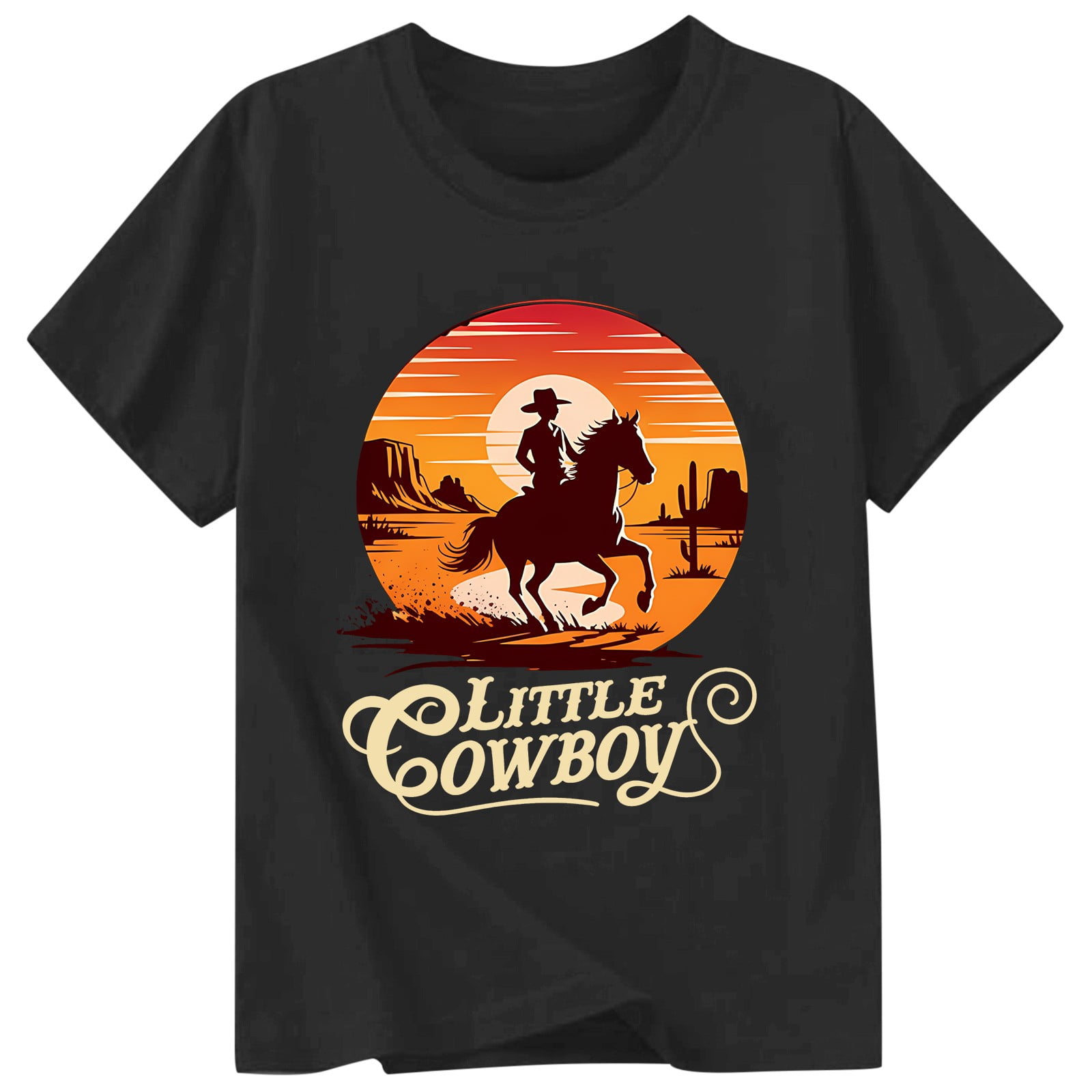 Boy's Letter Print Tops Short Sleeve Crew Neck Black Summer Casual ...