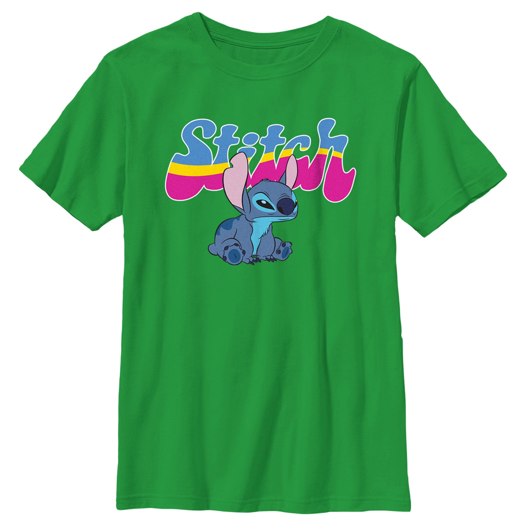 Boy's Lilo & Stitch Groovy Stitch Graphic Tee Kelly Green X Large ...