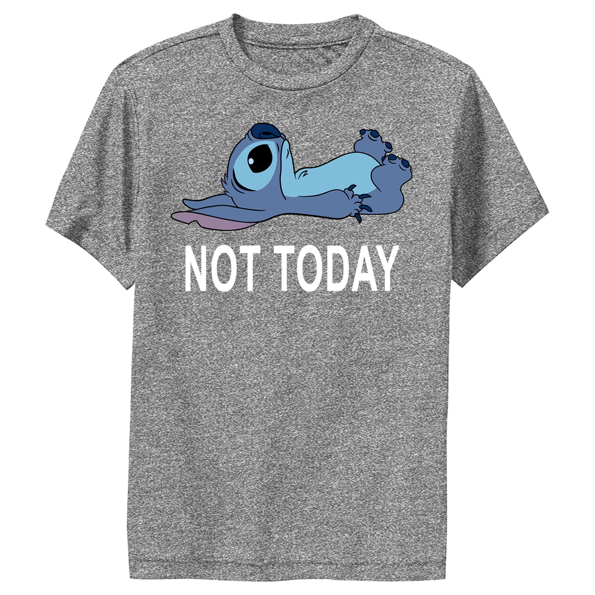Boy's Lilo & Stitch Not Today Performance Graphic Tee Charcoal Heather ...