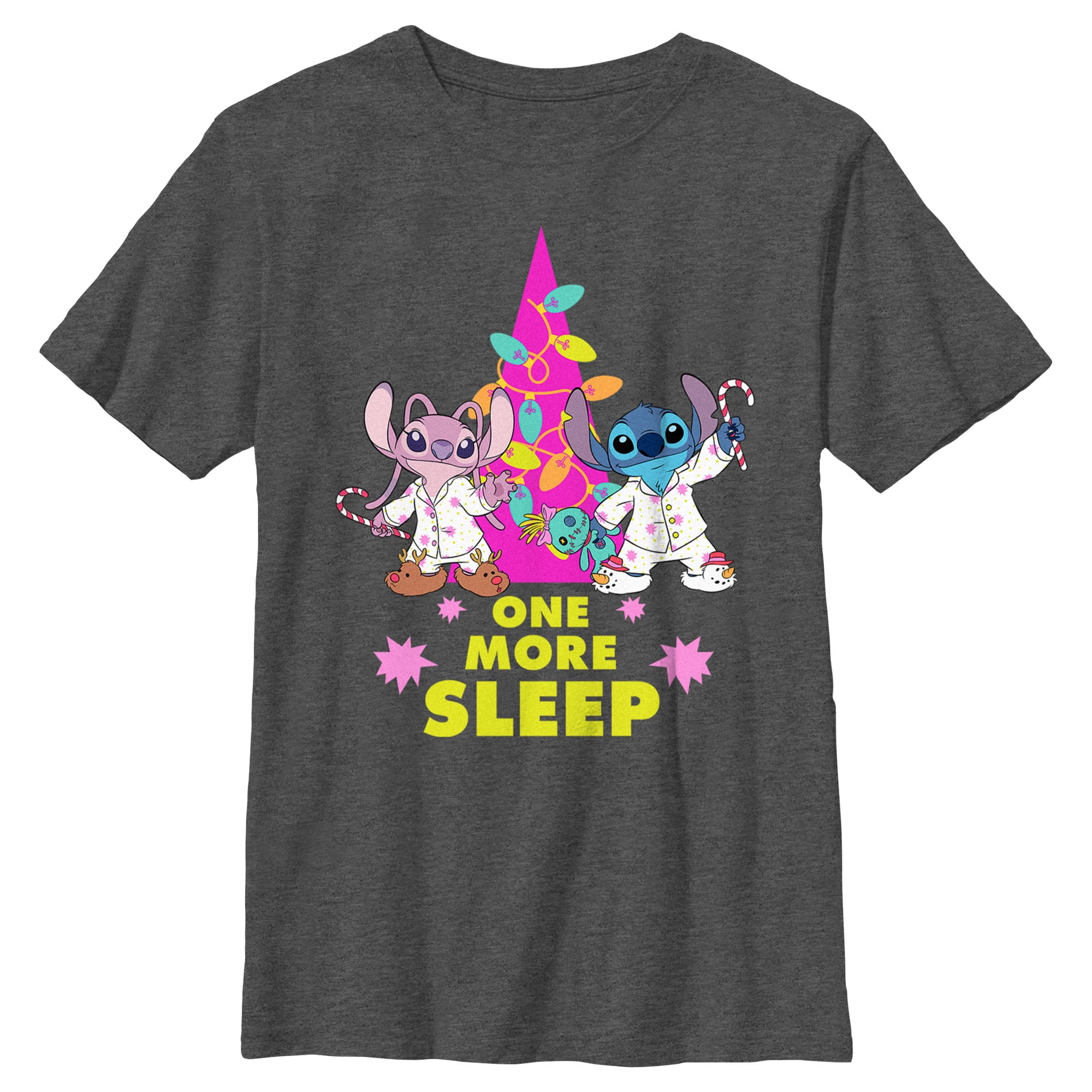 Boy's Lilo & Stitch One More Sleep Graphic Tee Charcoal Heather Medium ...