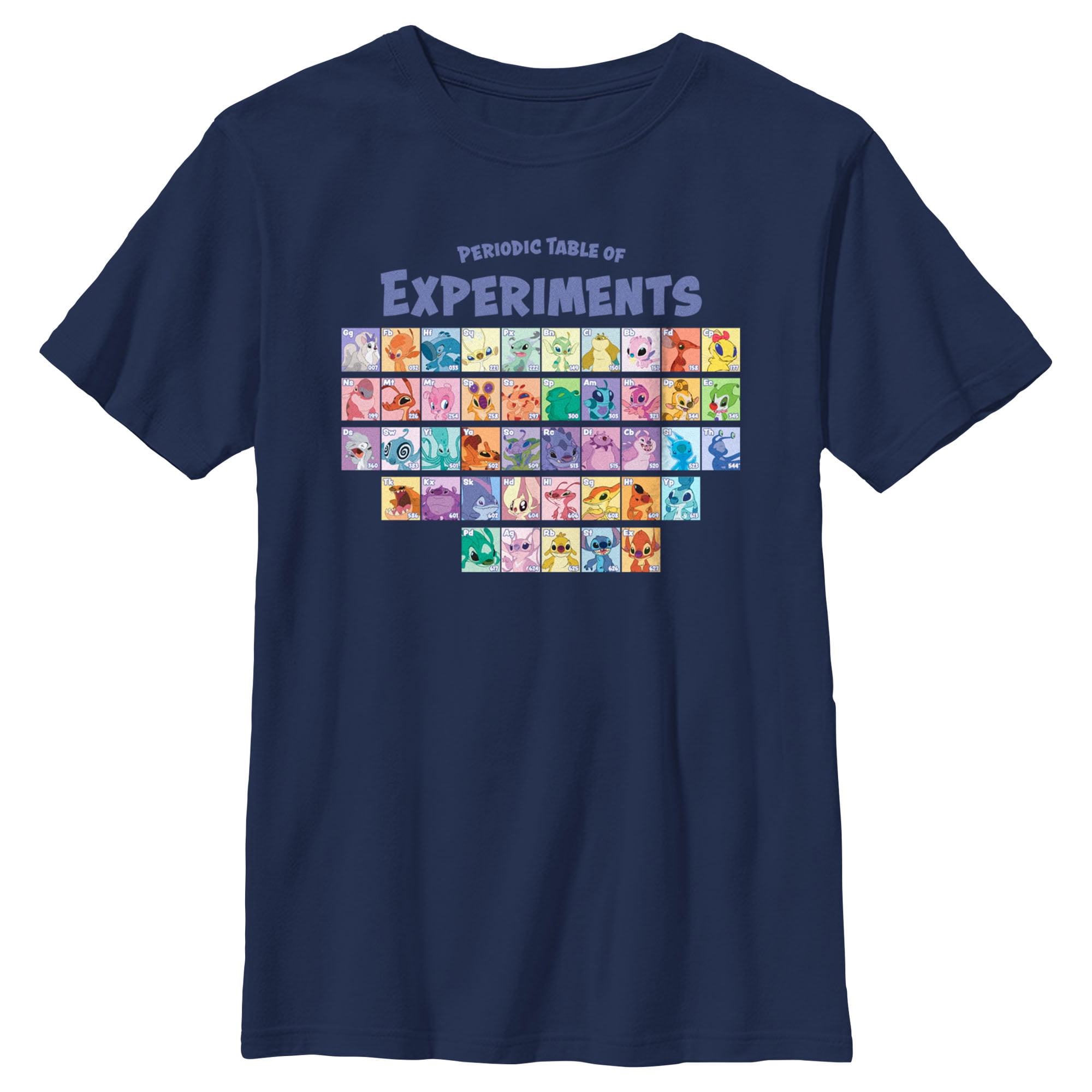 Boy's Lilo & Stitch Periodic Table of Experiments Graphic Tee Navy Blue Large - Walmart.com