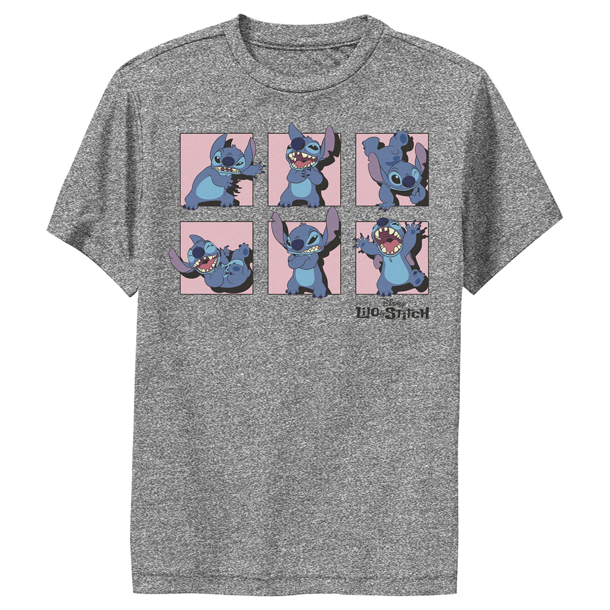 Boy's Lilo & Stitch Poses in Pink Panels Performance Graphic Tee ...