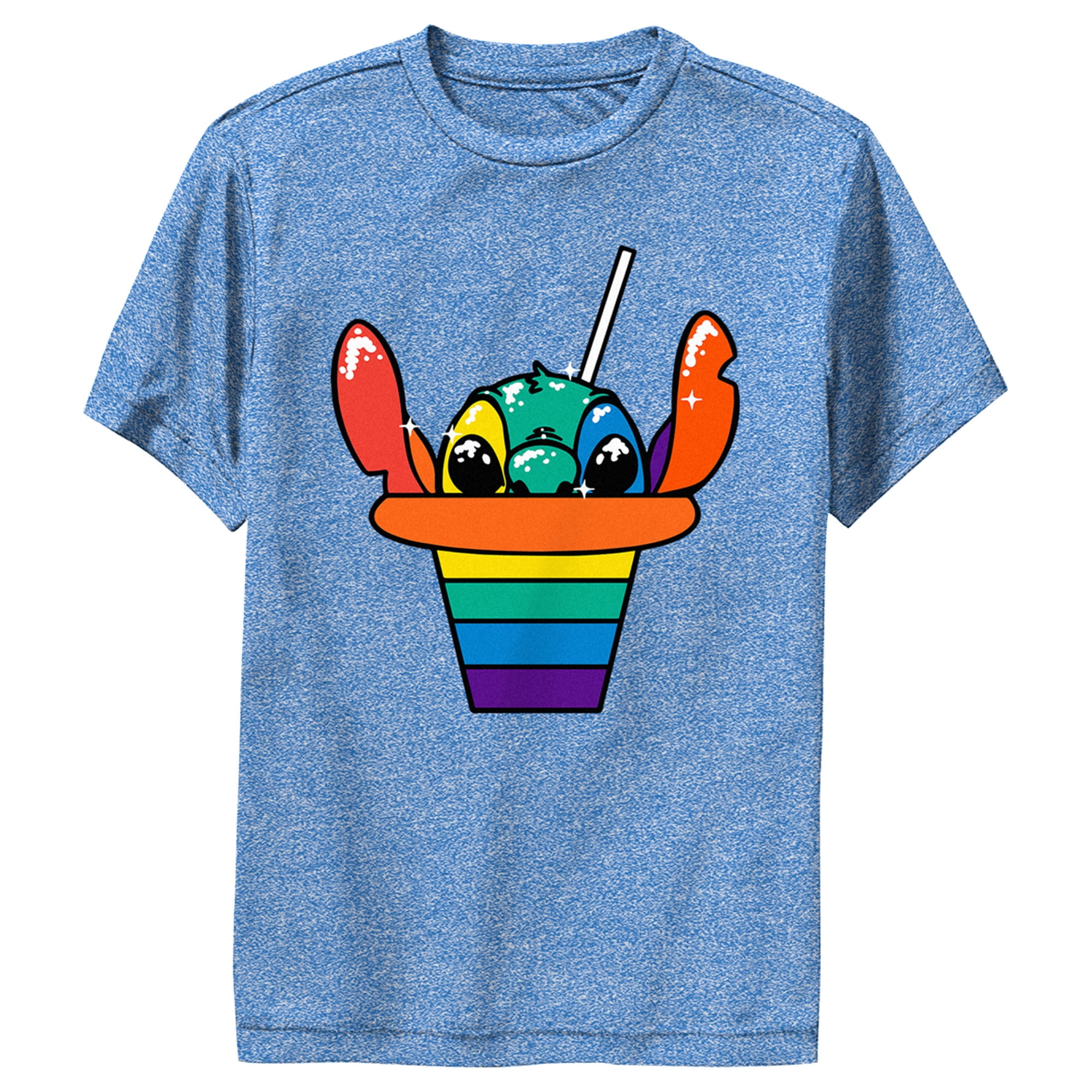 Boy's Lilo & Stitch Rainbow Shave Ice Stitch Performance Graphic Tee ...