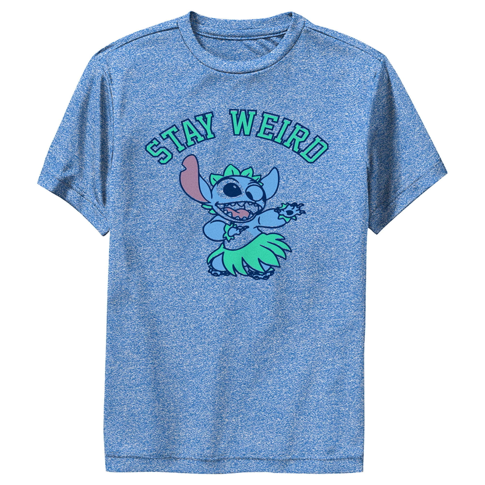 Boy's Lilo & Stitch Stay Weird Hula Dance Performance Graphic Tee Royal ...