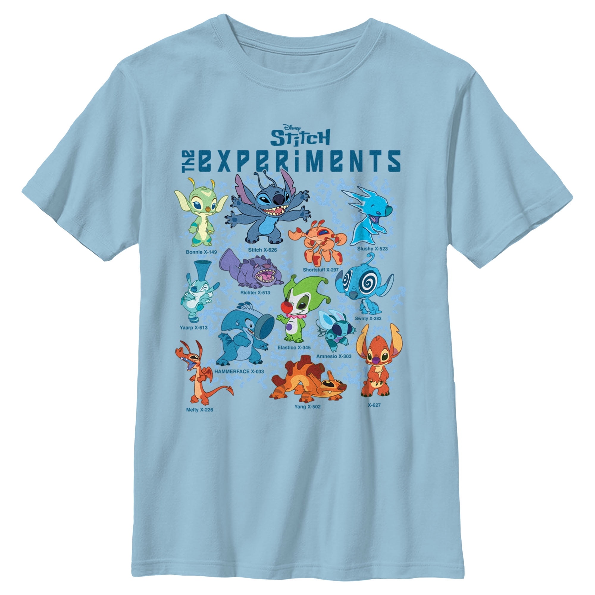 Boy's Lilo & Stitch The Experiments Portraits Graphic Tee Light Blue ...