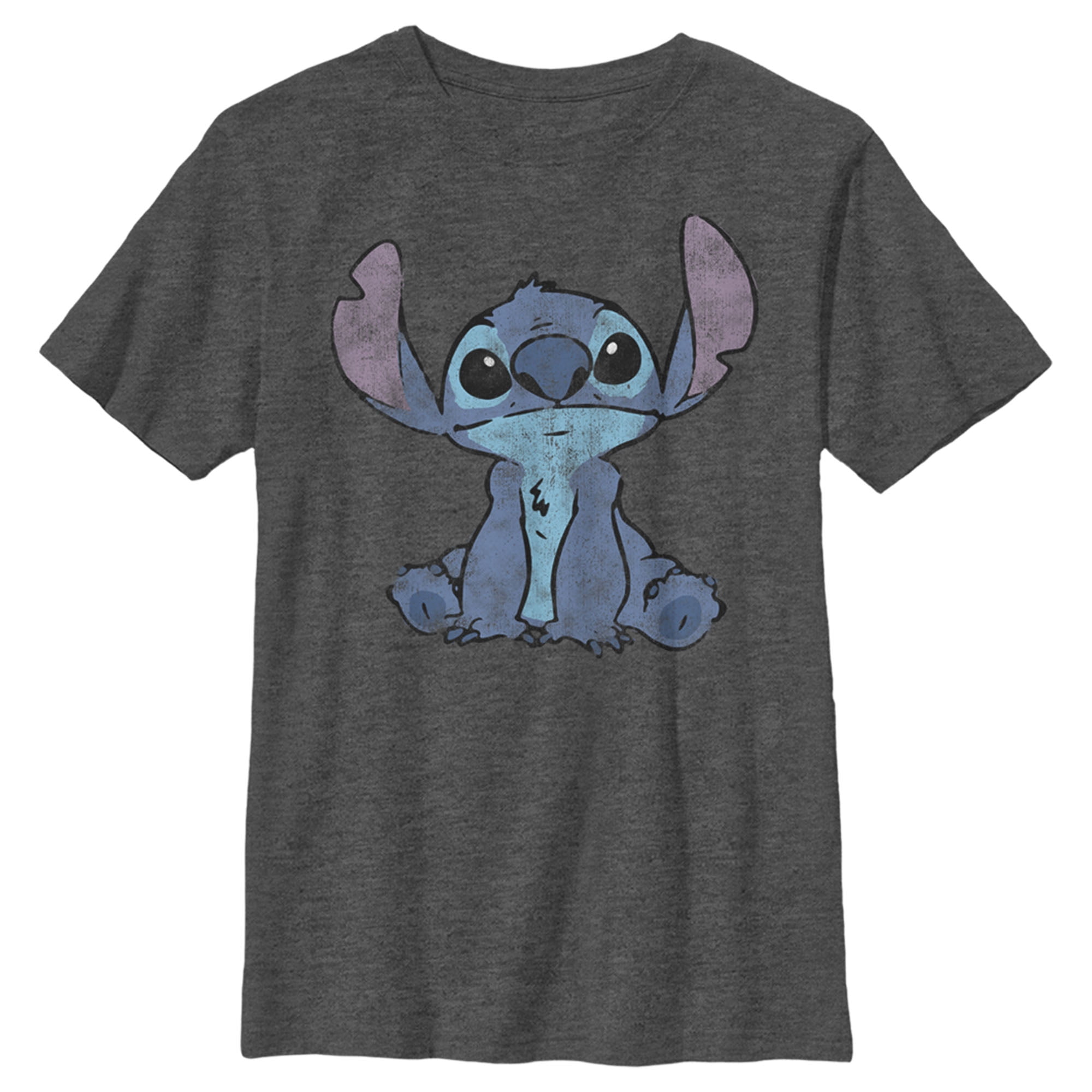 Boy's Lilo & Stitch Watercolor Stitch Graphic Tee Charcoal Heather ...