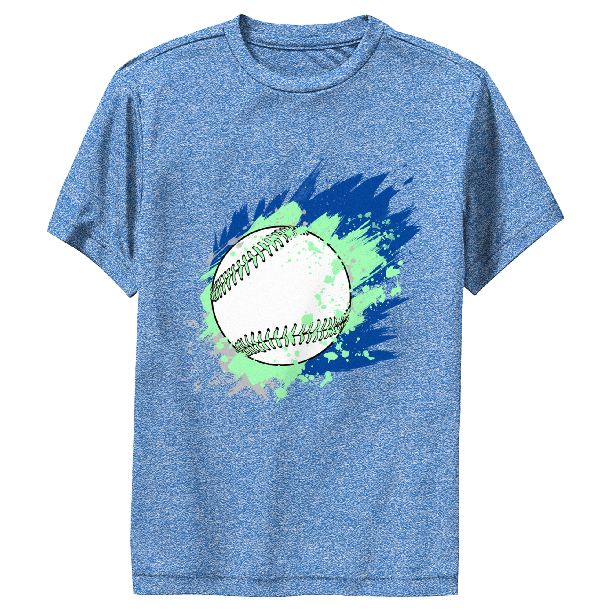 Boy's Lost Gods Baseball Paint Splatter Performance Graphic Tee Royal ...