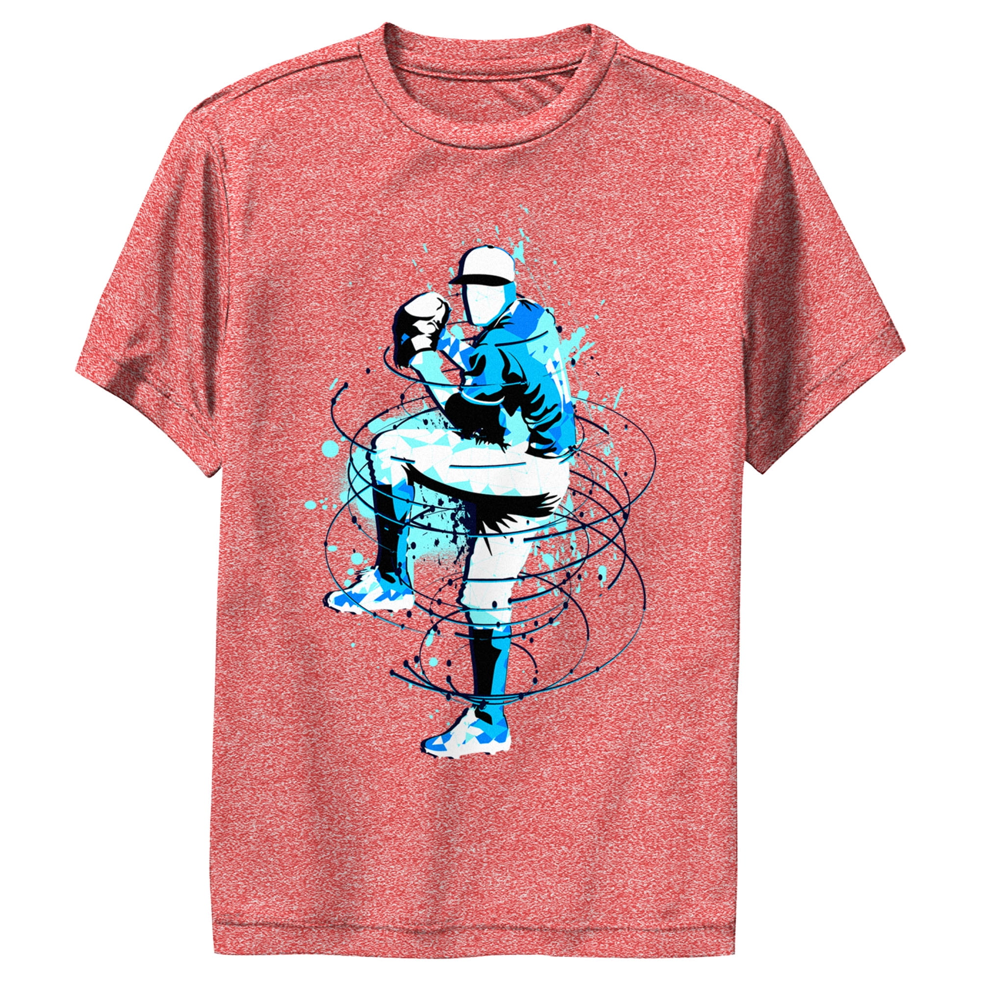Boy's Lost Gods Baseball Pitcher Paint Splatter Performance Graphic Tee ...
