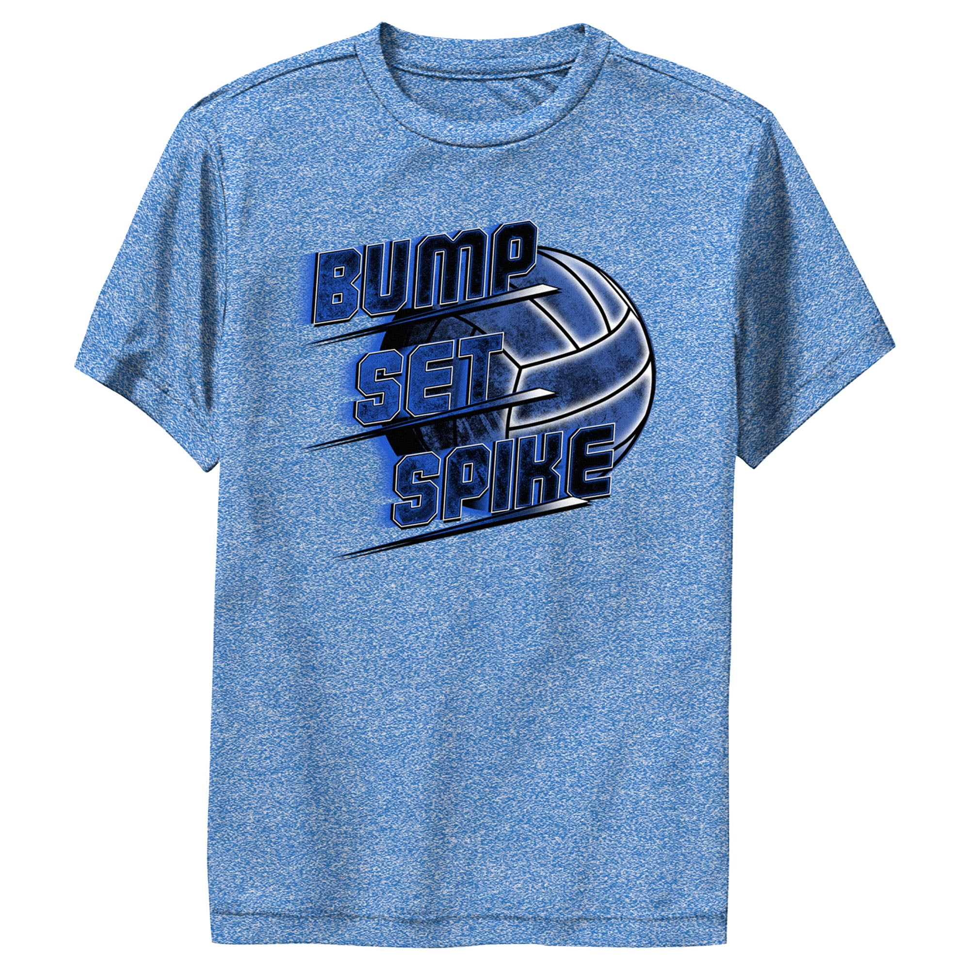 Boy's Lost Gods Bump Set Spike Performance Graphic Tee Royal Blue Heather Large - Walmart.com