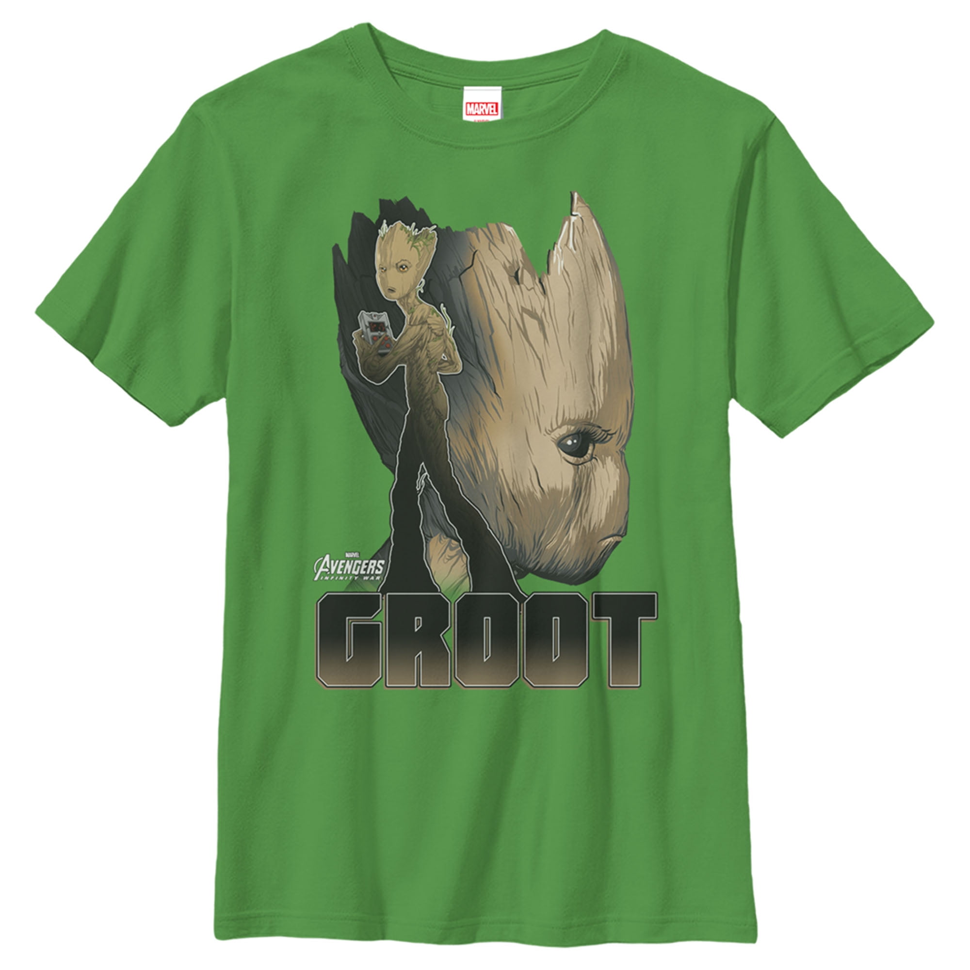 Boy's Marvel Avengers: Infinity War Groot Portrait Graphic Tee Kelly ...