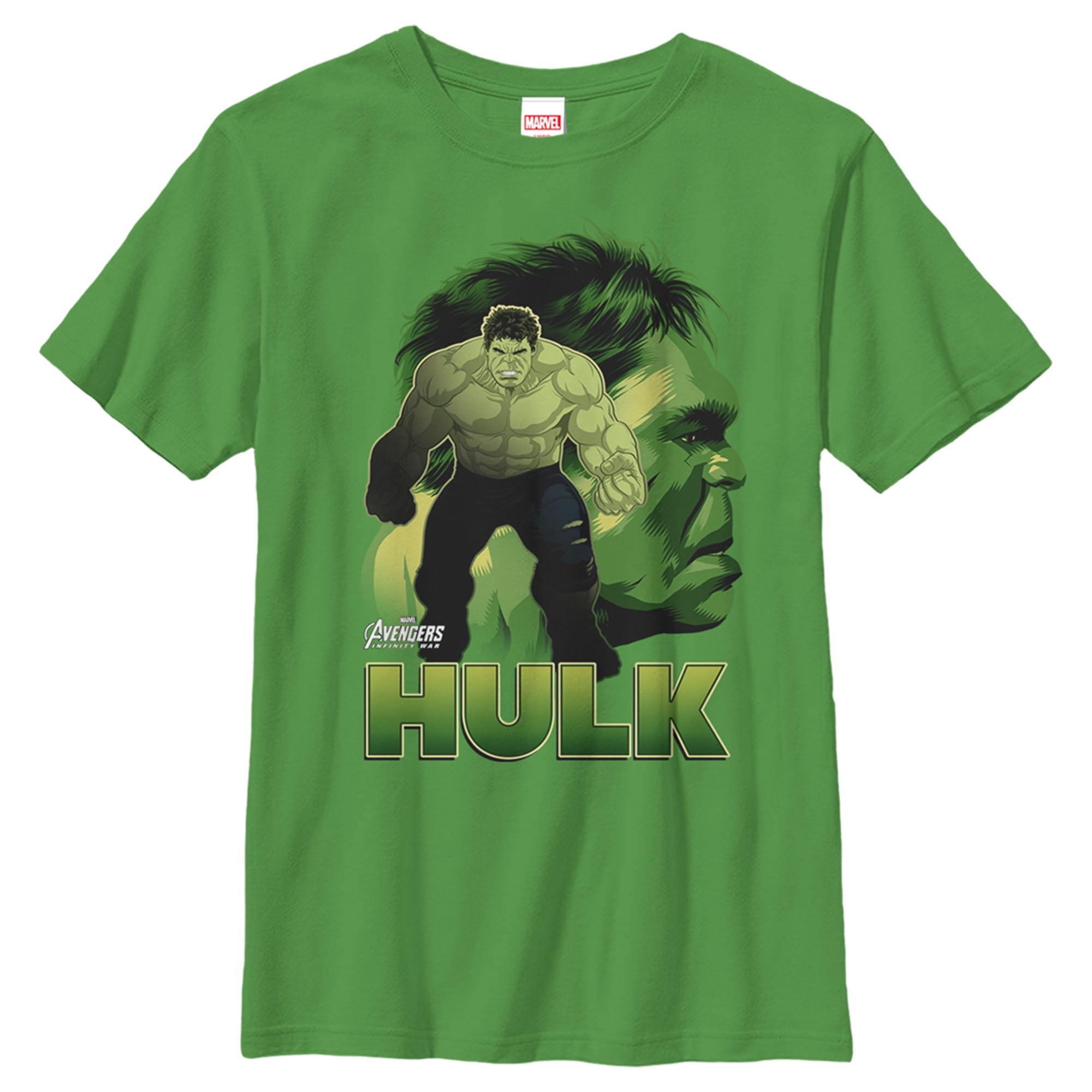 Boy's Marvel Avengers: Infinity War Hulk View Graphic Tee Kelly Green ...
