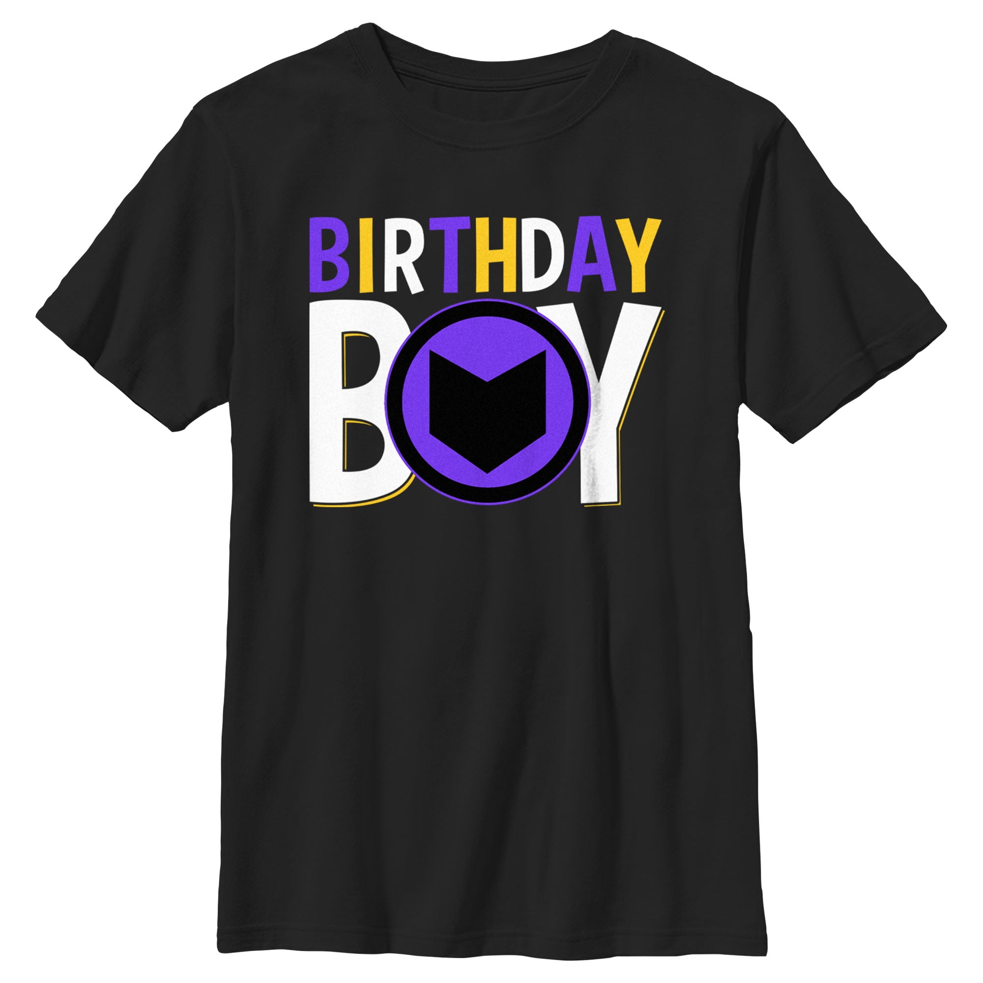 Boy's Marvel Birthday Boy Hawkeye Logo Graphic Tee Black Small ...