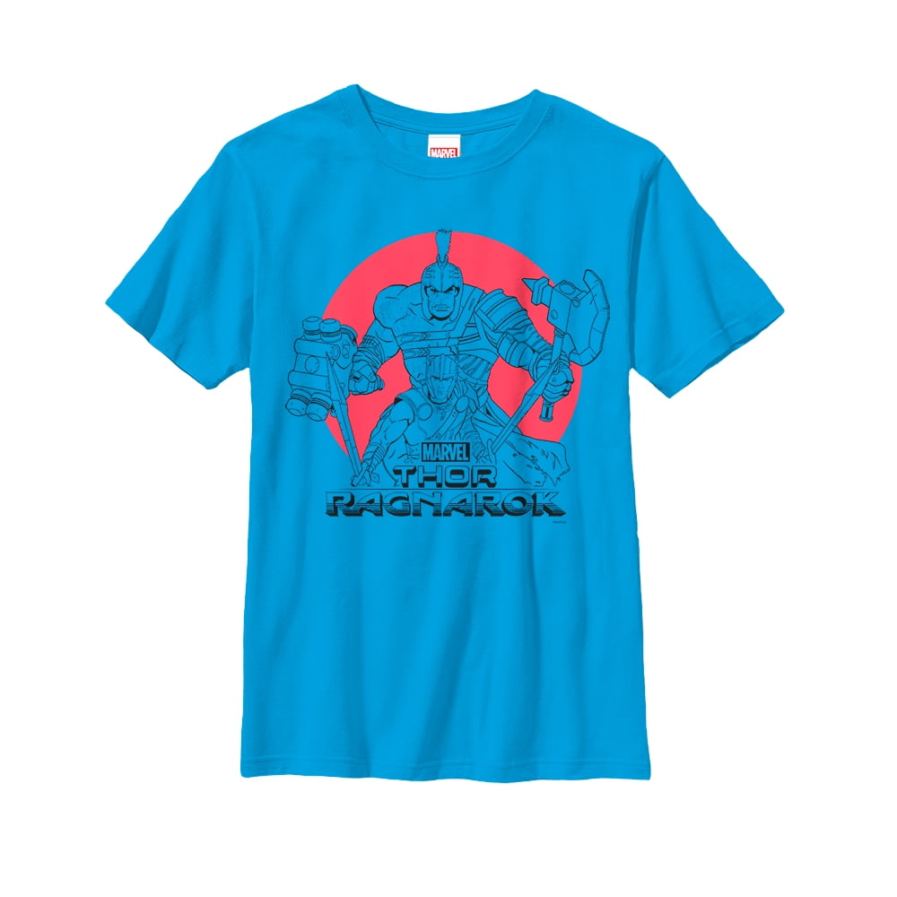Boy's Marvel Thor: Ragnarok Hulk Sunset Graphic Tee Turquoise Medium ...