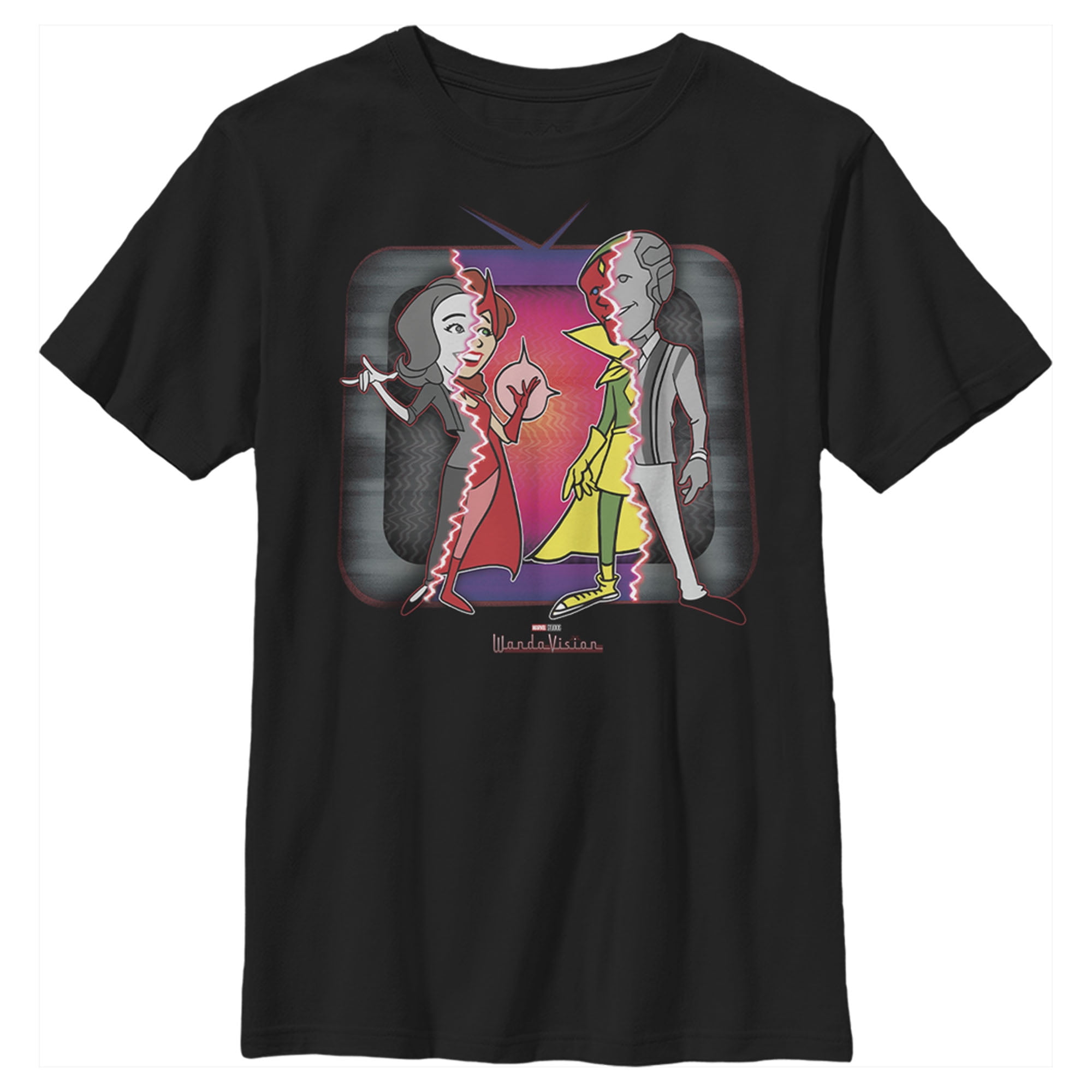 Boy's Marvel WandaVision Secret Identities Graphic Tee Black Large ...