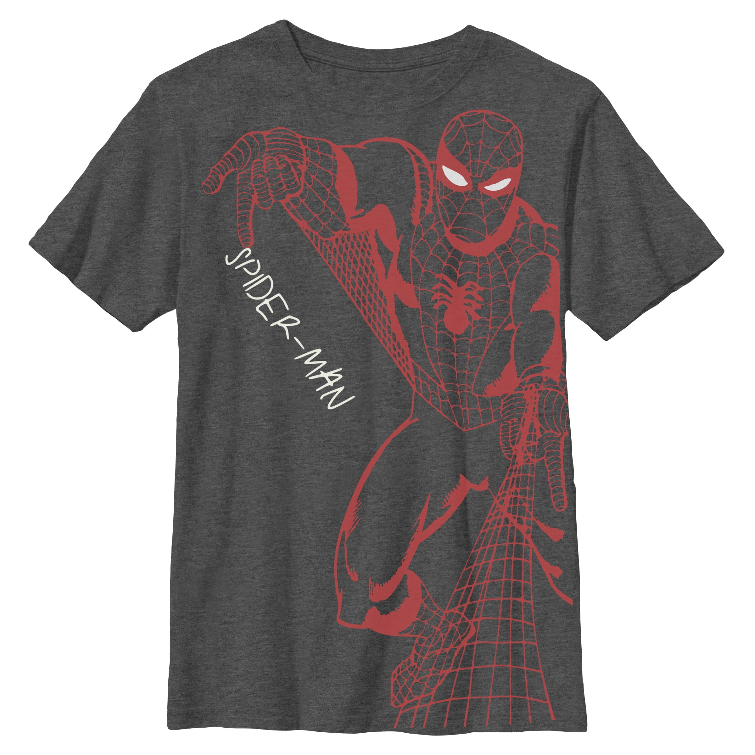 Boy's Marvel Web Slinger Outline Graphic T-Shirt - Walmart.com
