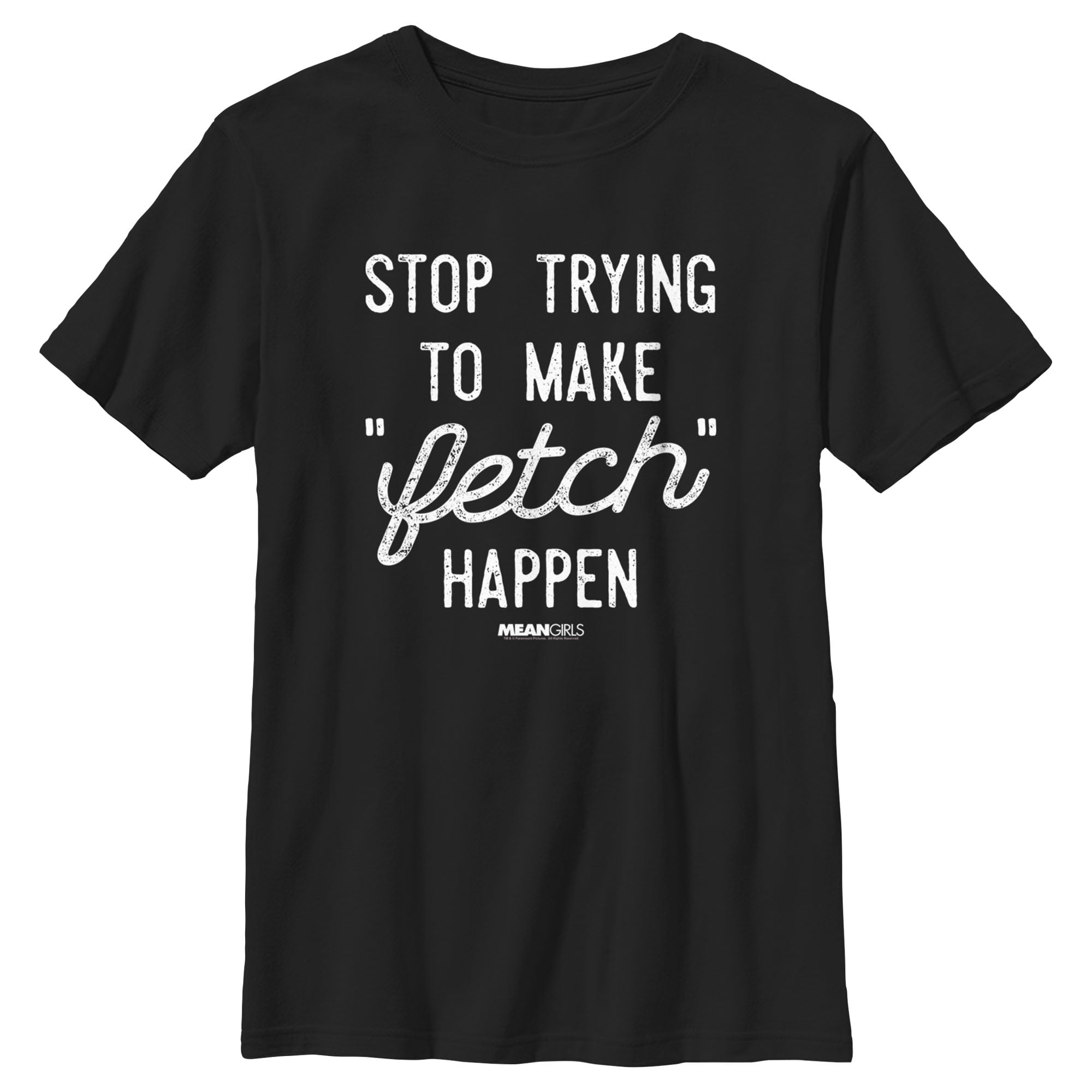Boy's Mean Girls Stop Trying To Make Fetch Happen Graphic Tee Black ...