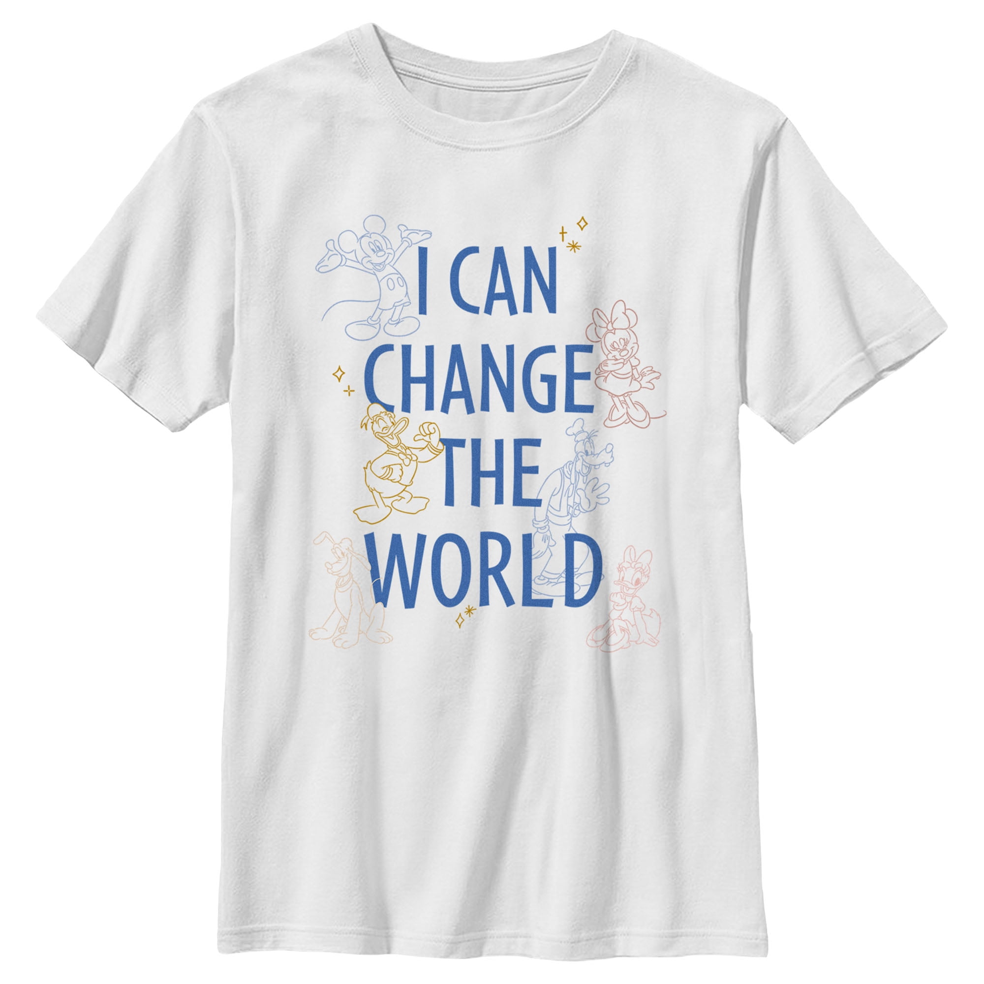 Boy's Mickey & Friends Change The World Graphic Tee White Medium ...