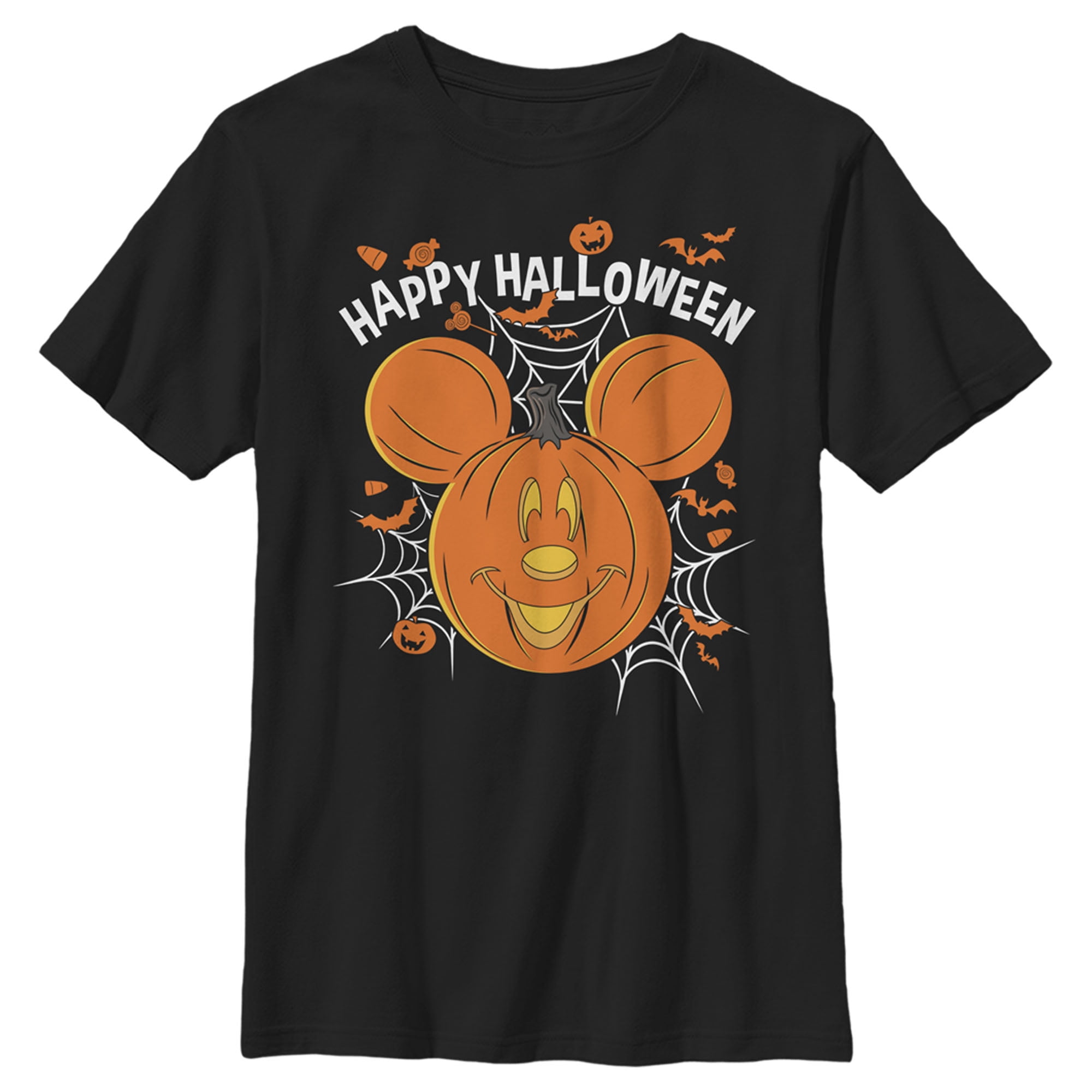 Boy's Mickey & Friends Halloween Mouse-O'-Lantern Graphic Tee Black ...