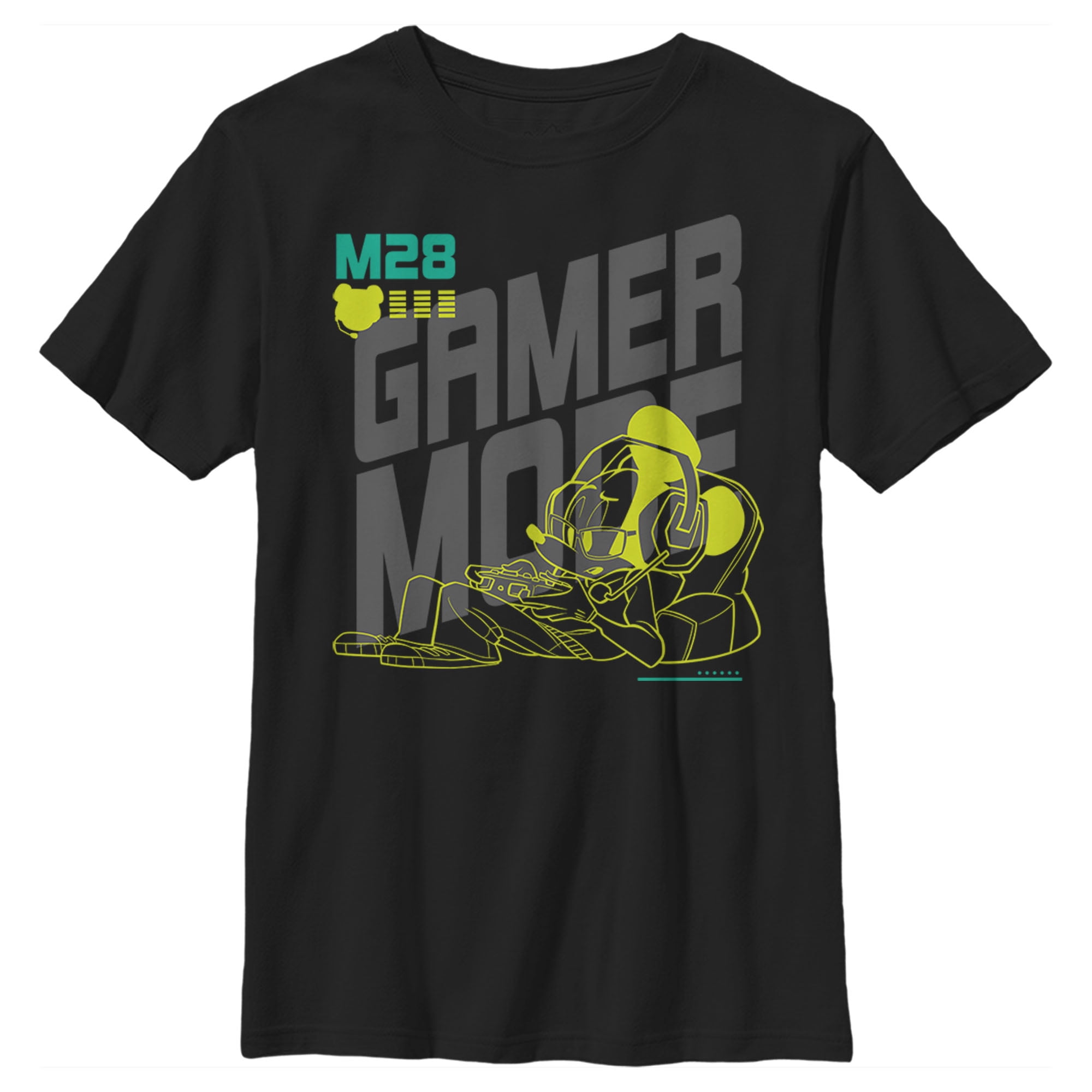 Boy's Mickey & Friends Mickey Mouse Gamer Mode Graphic Tee Black Large ...