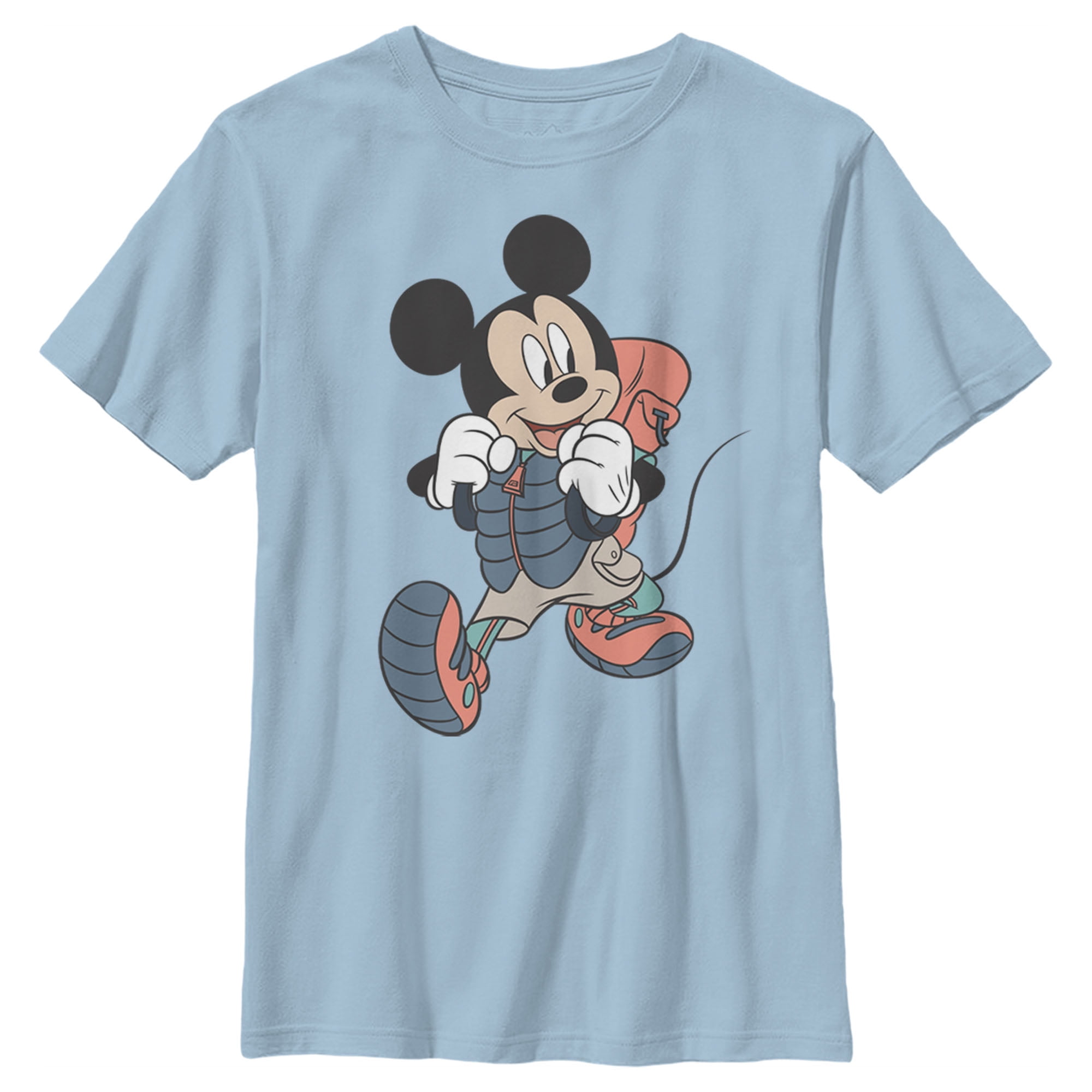 Boy's Mickey & Friends Mickey Mouse Hiker Graphic Tee Light Blue Large ...