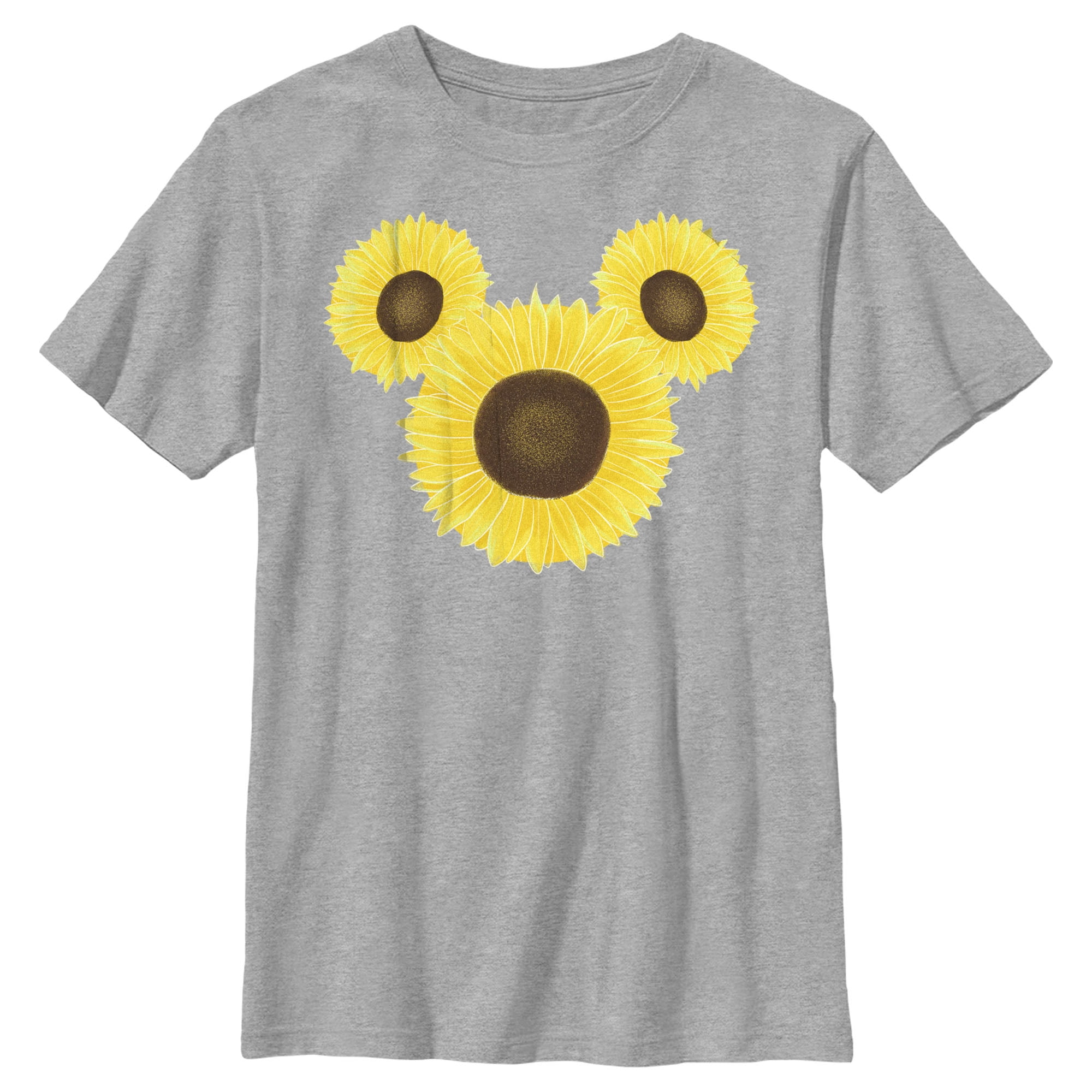Boy's Mickey & Friends Mickey Mouse Sunflower Silhouette Graphic Tee ...