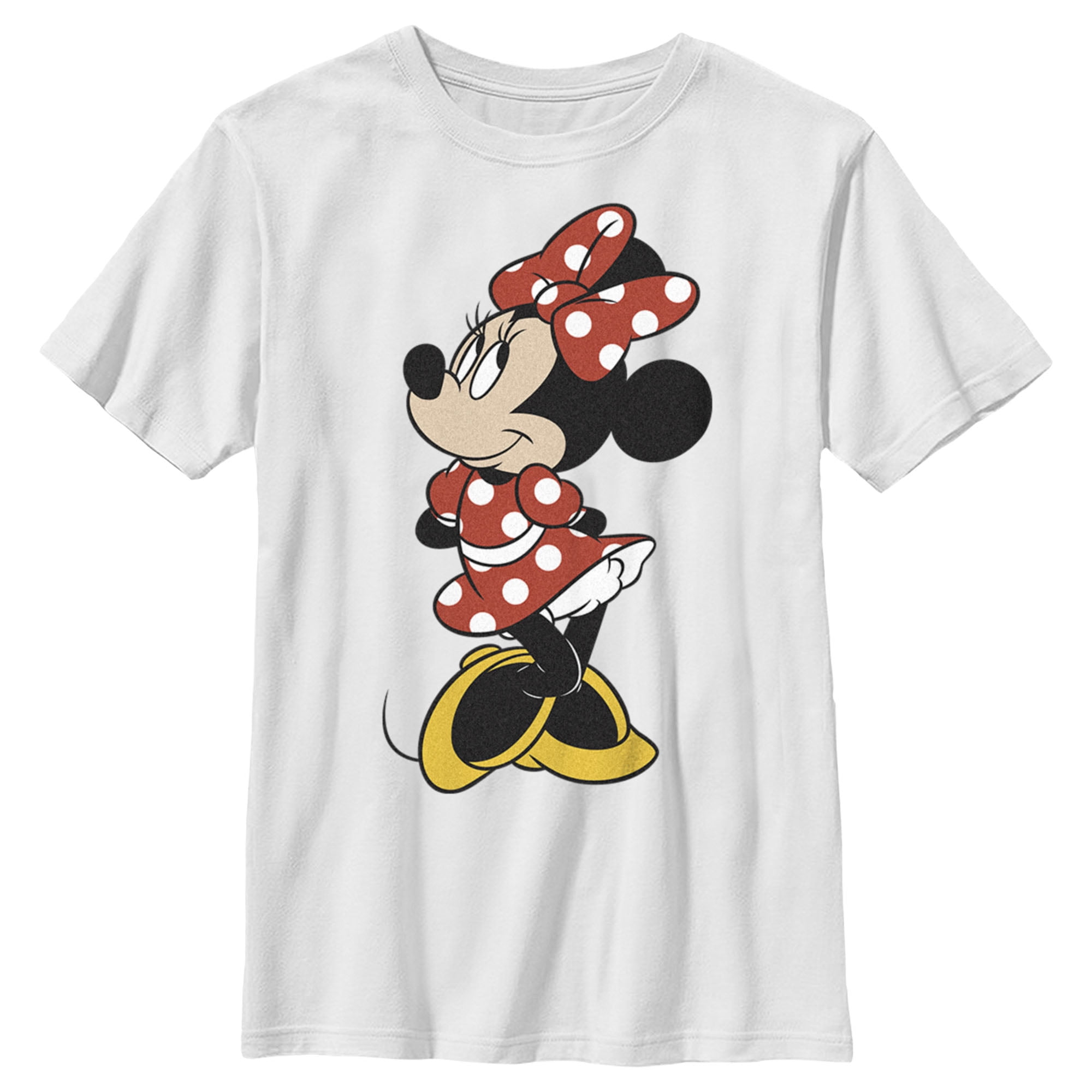 Boy's Mickey & Friends Smiling Minnie Mouse Portrait Graphic Tee White ...