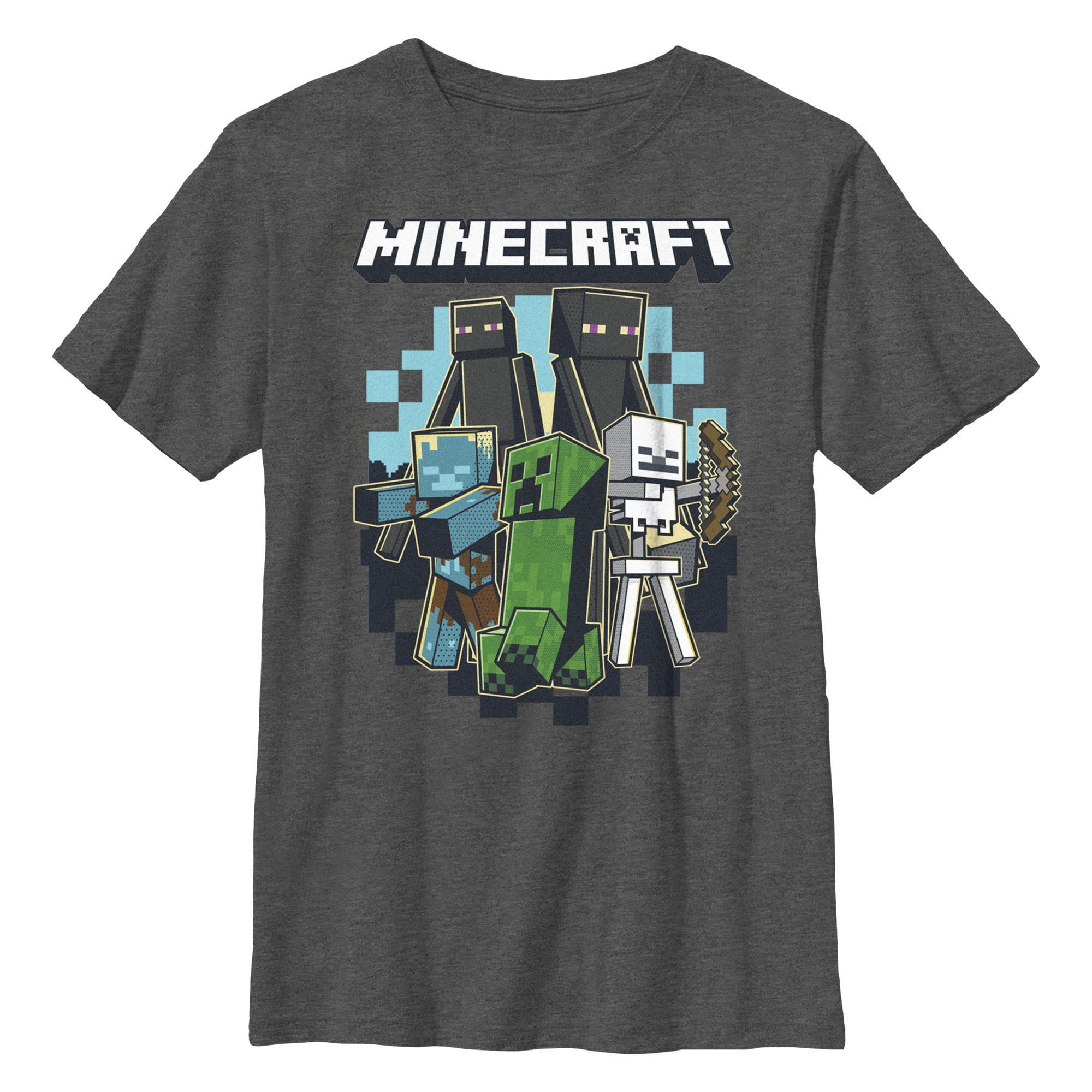 Boy's Minecraft Jolly Mobs Collection Graphic T-Shirt - Walmart.com