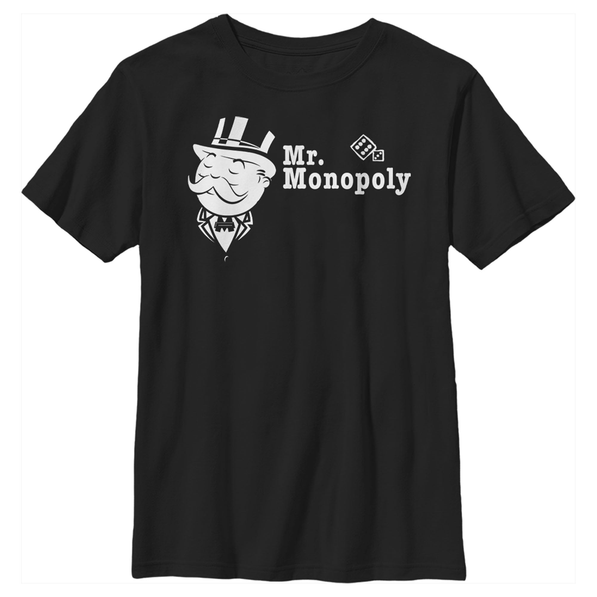Boy's Monopoly Uncle Pennybags Portrait Graphic Tee Black Large ...