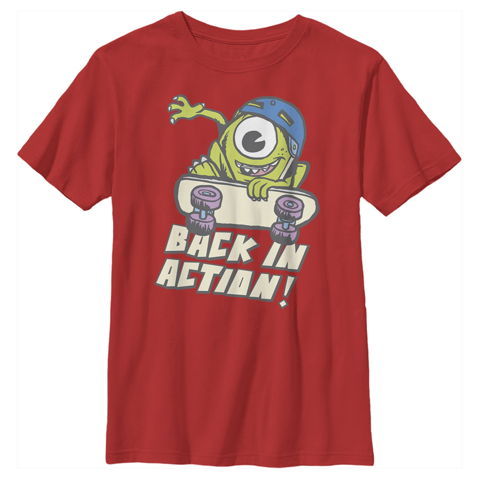 Boy's Monsters Inc Mike Back in Action Graphic Tee Red X Large ...